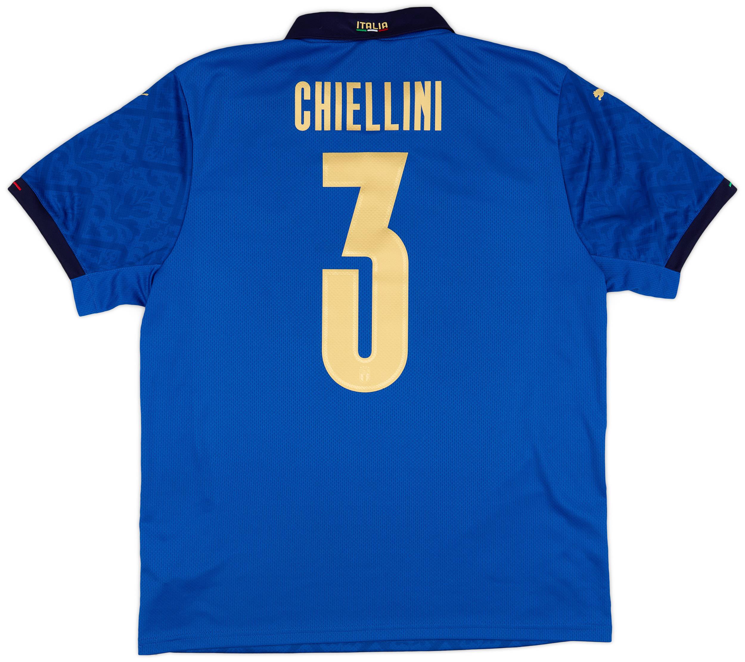 2020-21 Italy Home Shirt Chiellini #3 - 9/10 - (L)