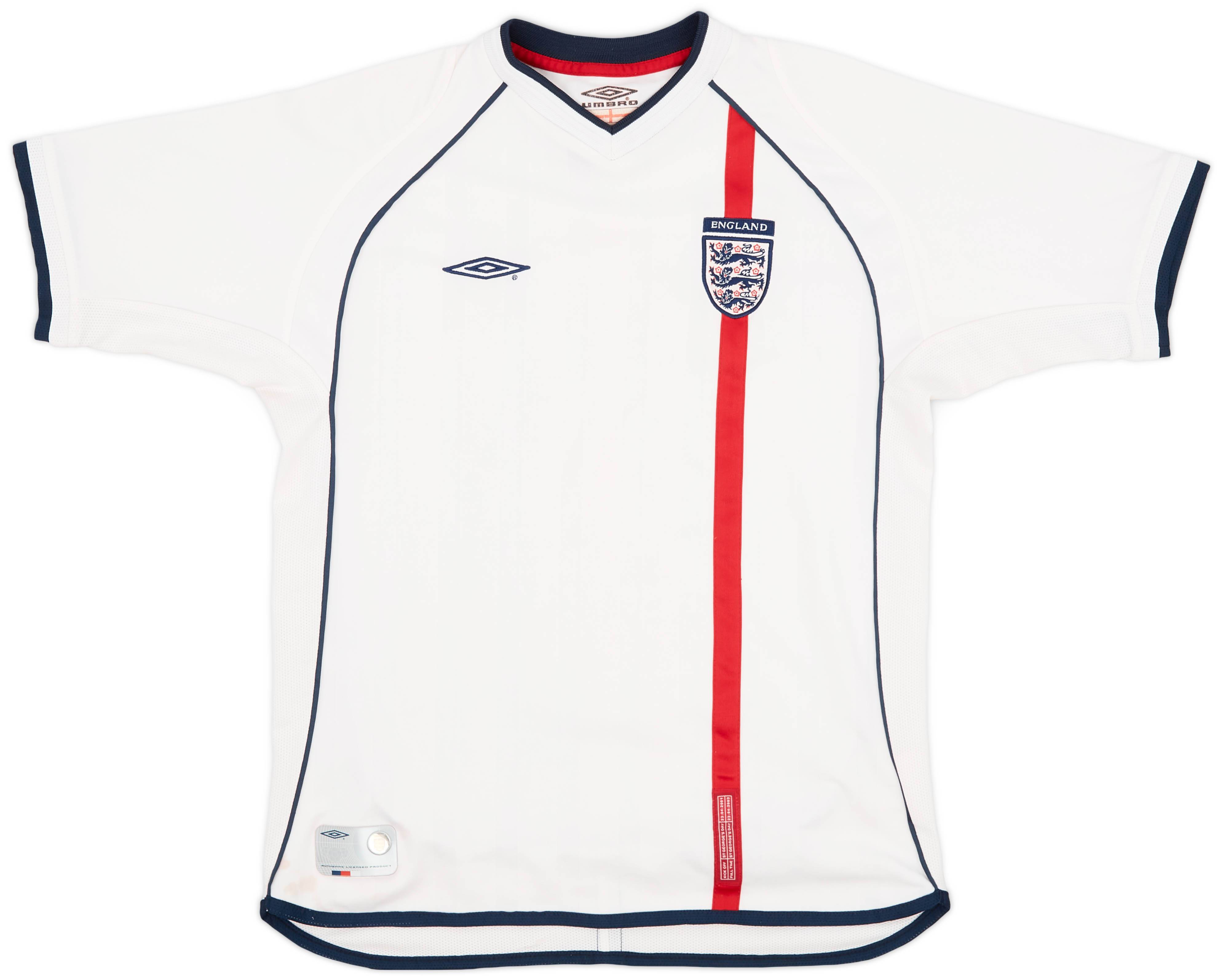 2001-03 England Home Shirt - 5/10 - (L.Boys)