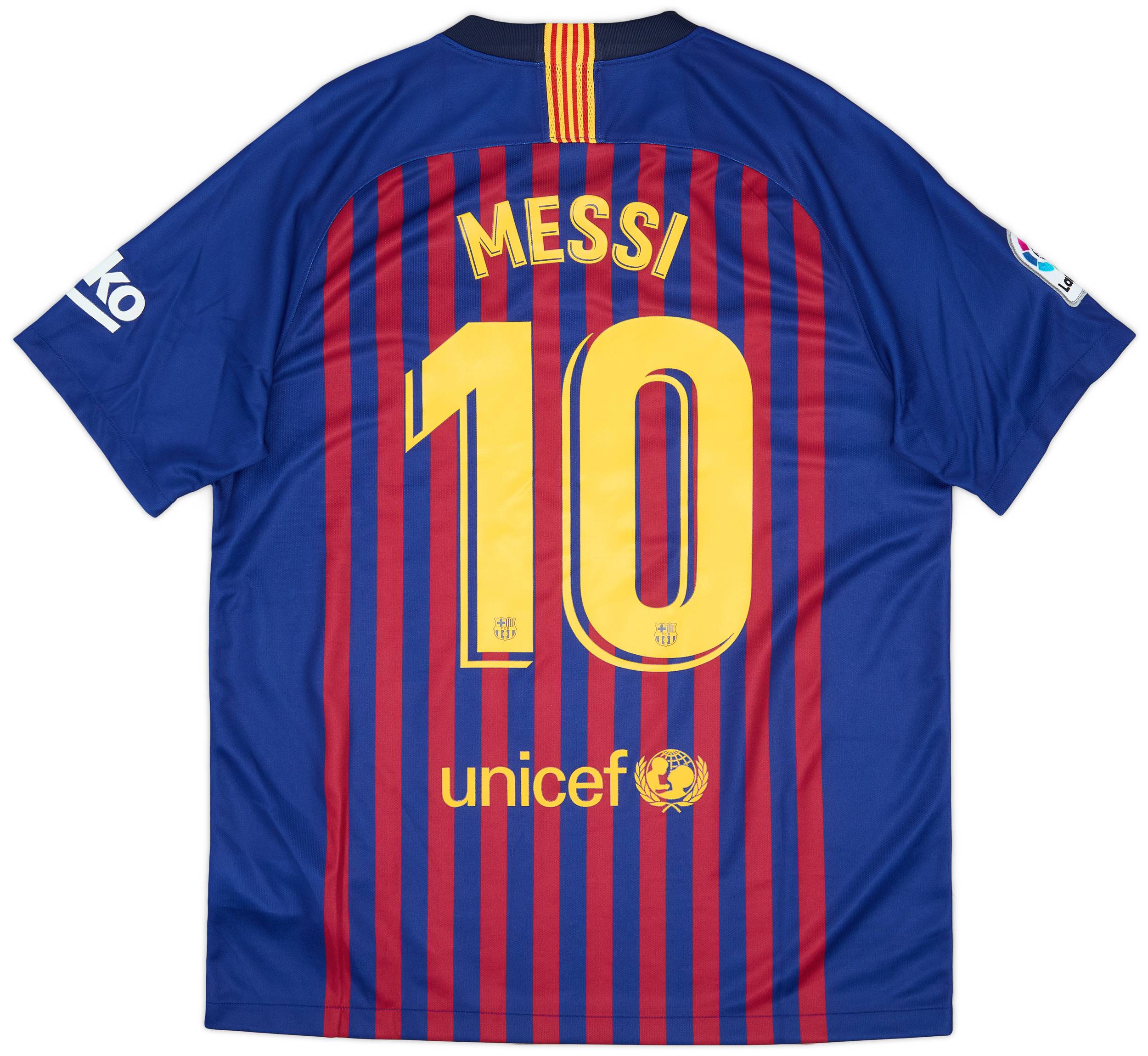 2018-19 Barcelona Home Shirt Messi #10 - 9/10 - (L)