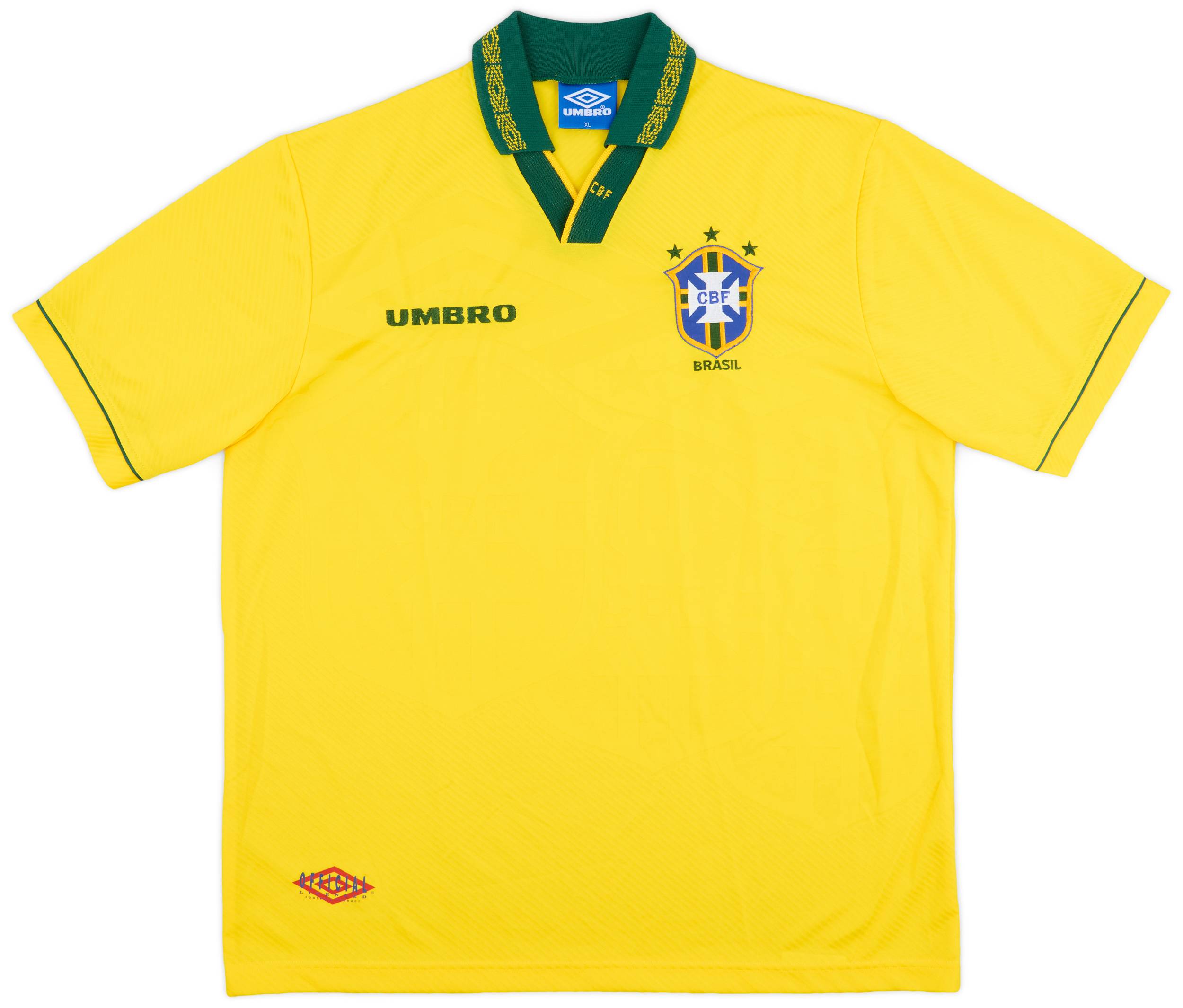 1993-94 Brazil Home Shirt - 9/10 - (XL)