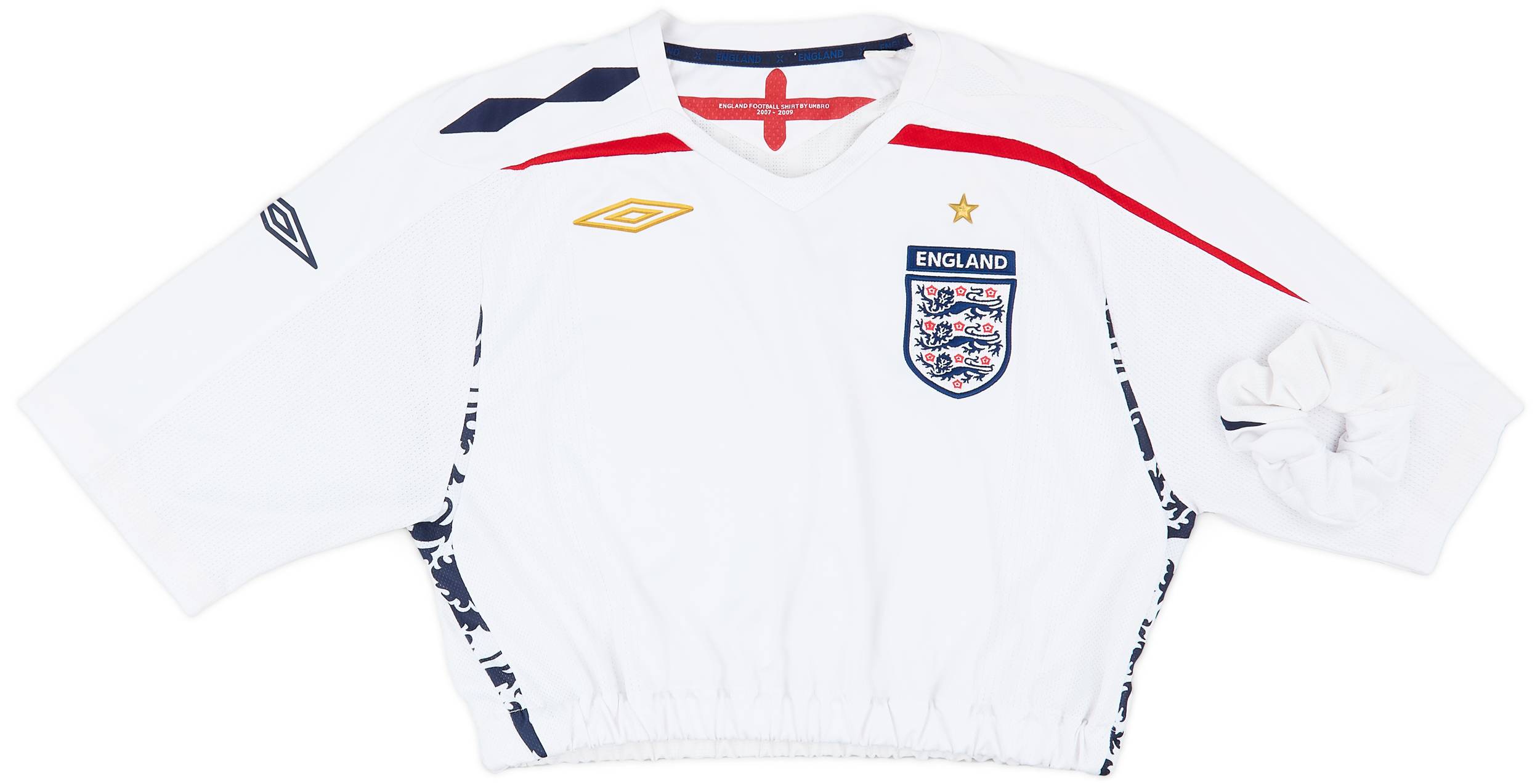 Reworked England Crop Top and Scrunchie Set