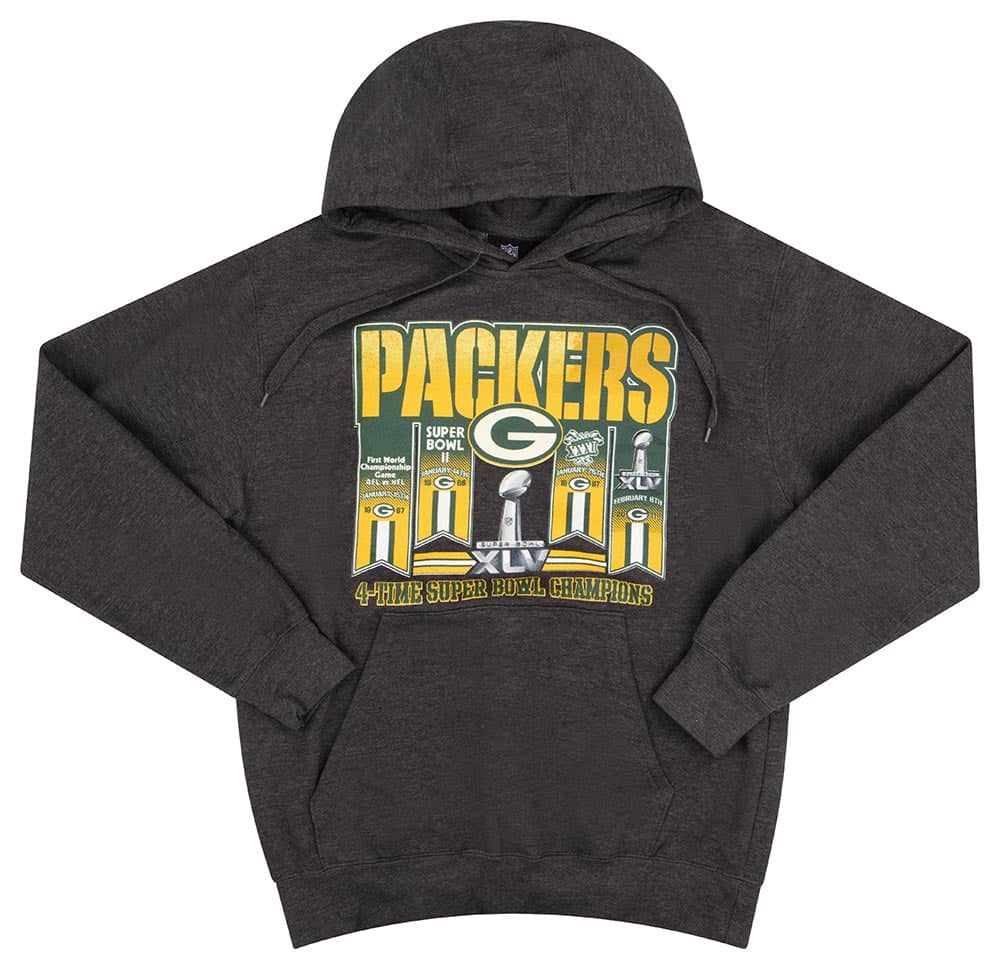 2011 Green Bay Packers Super Bowl Champions NFL Hooded Sweat Top S