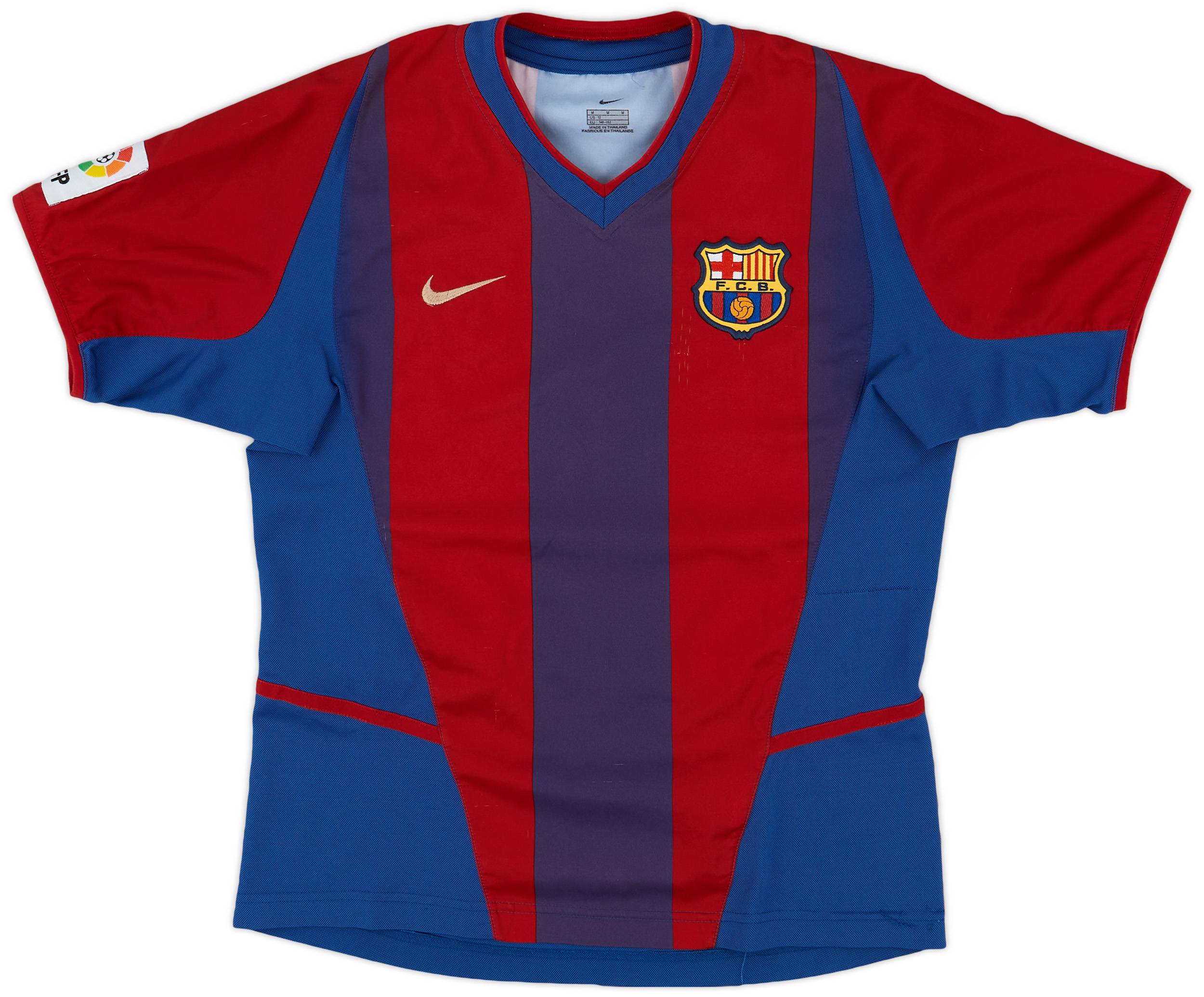 2002-03 Barcelona Home Shirt - 8/10 - (M.Boys)