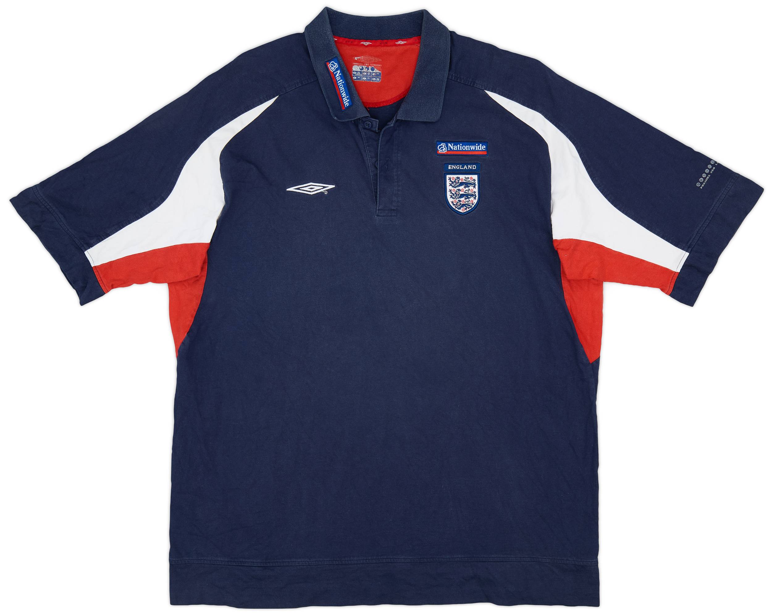 2001-02 England Umbro Polo Shirt - 7/10 - (XXL)