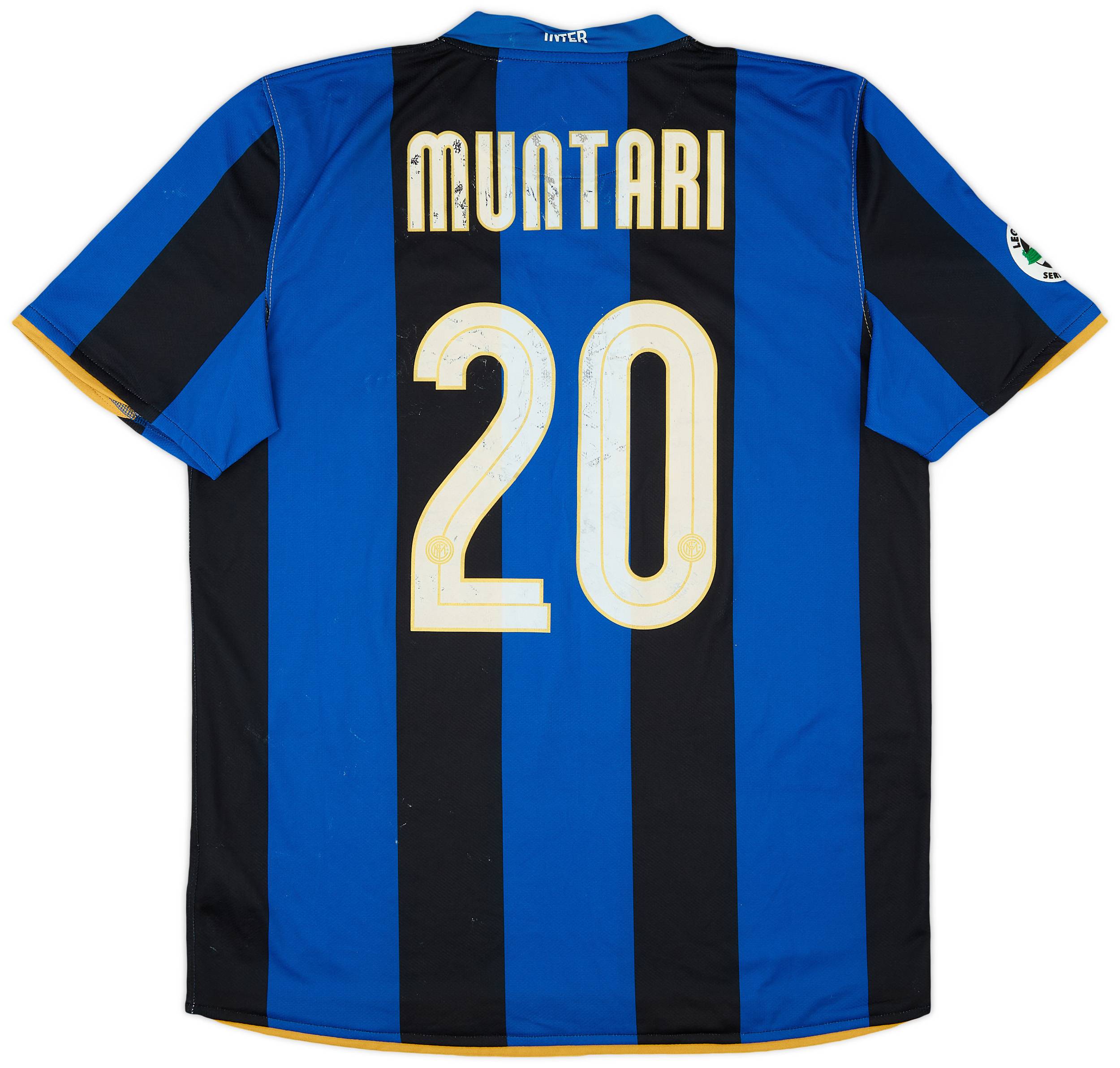 2008-09 Inter Milan Home Shirt Muntari #20 - 5/10 - (L)