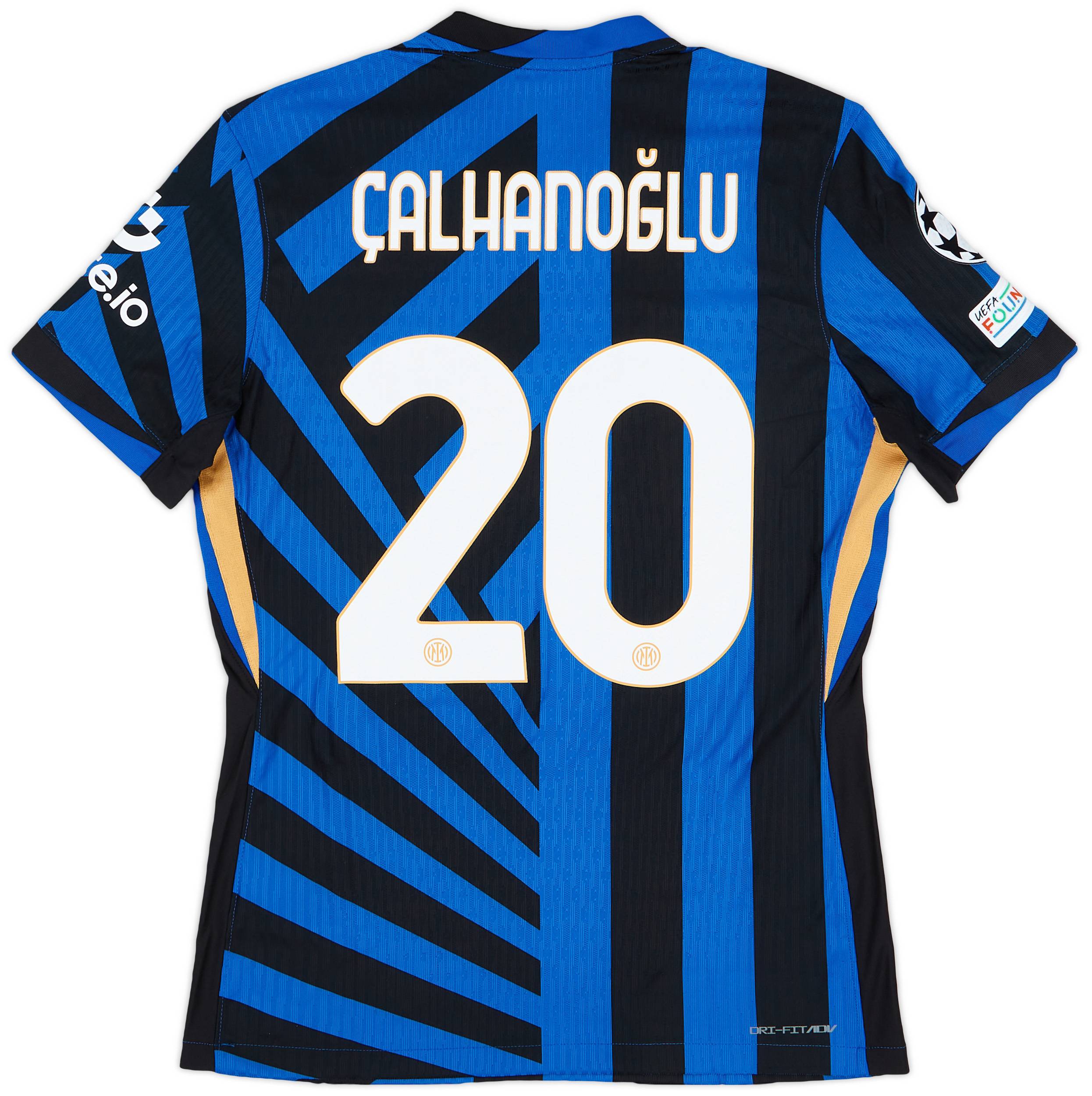 2024-25 Inter Milan Match Issue Champions League Home Shirt Calhanoglu #20