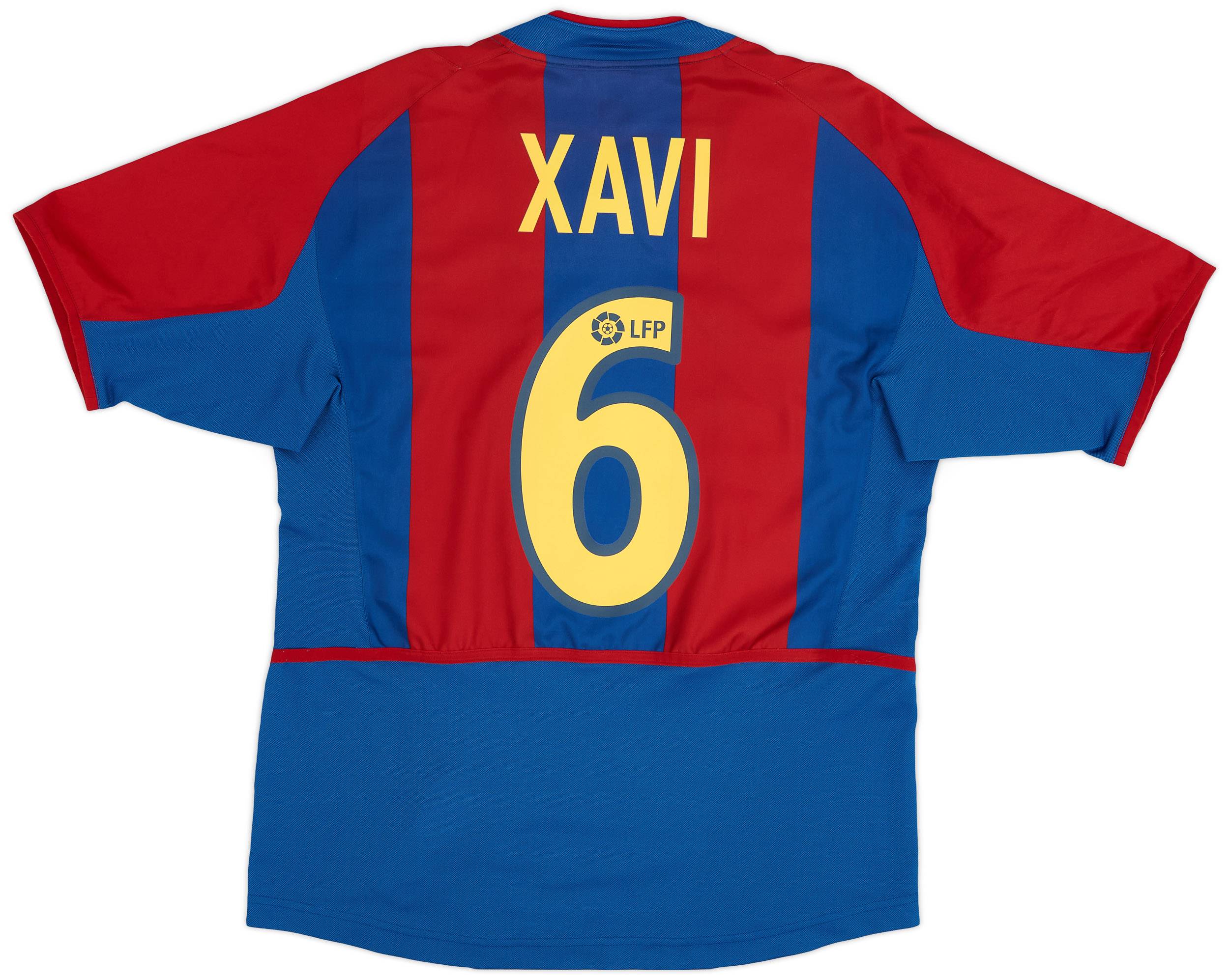 2002-03 Barcelona Home Shirt Xavi #6 - 8/10 - (S)