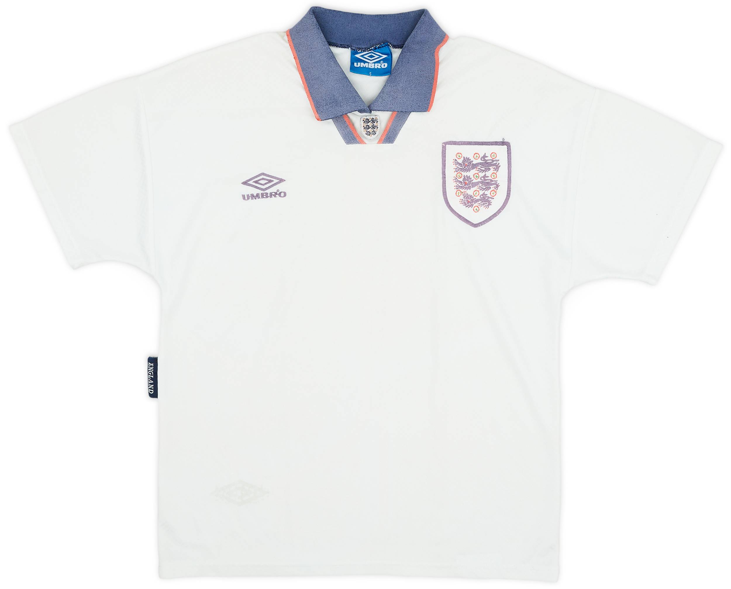 1993-95 England Home Shirt - 4/10 - (S)
