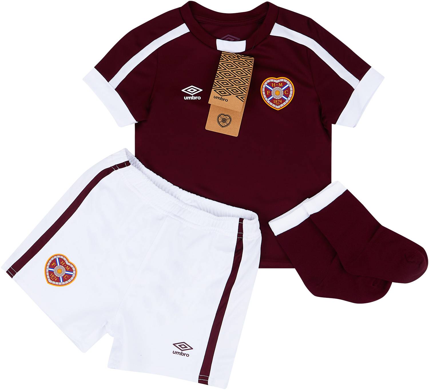 2021-22 Hearts Home Full Kit - NEW - (BABY)