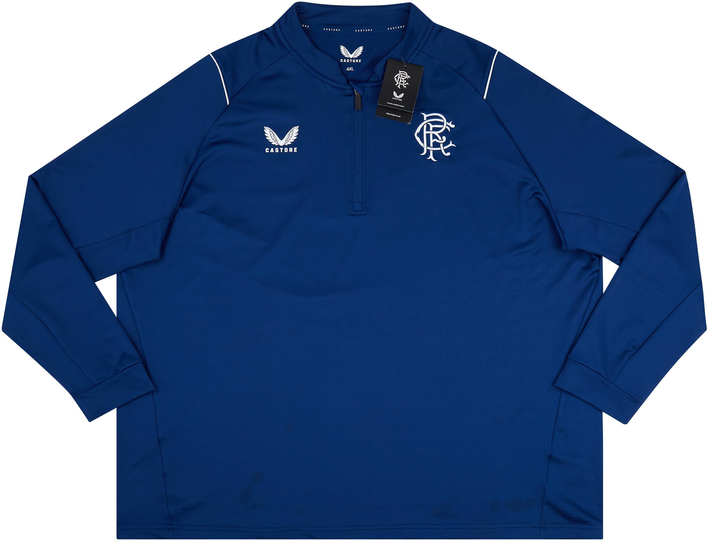 2022-23 Rangers Castore 1/4 Zip Pre-Match Training Top