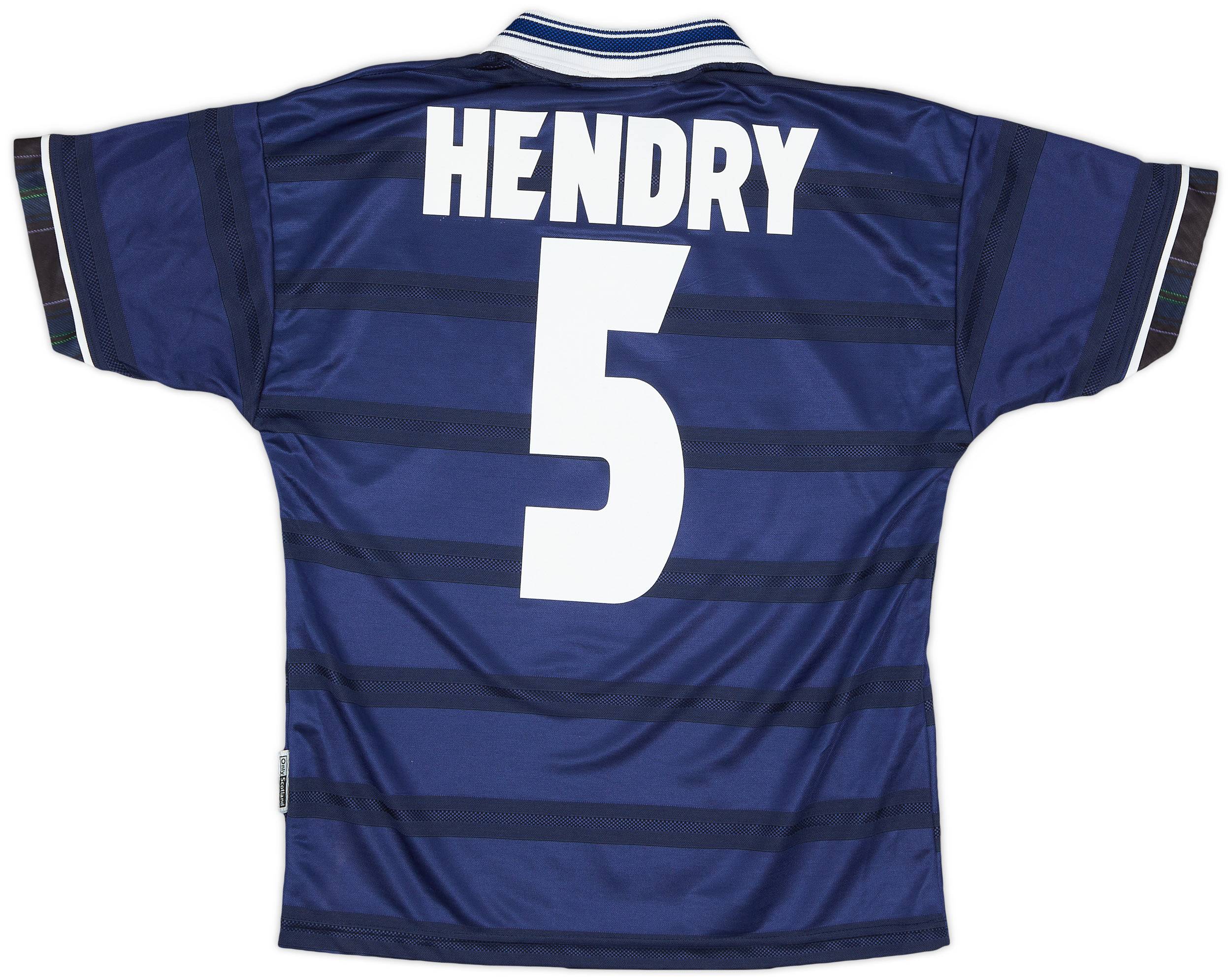 1998-00 Scotland Home Shirt Hendry #5 - 8/10 - (L.Boys)