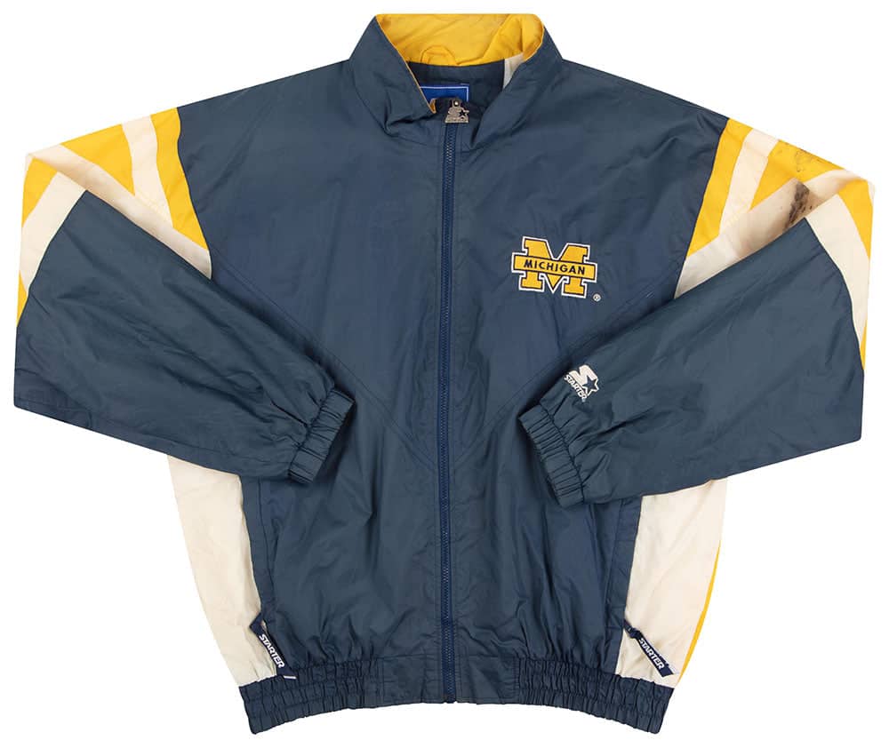 1990s Michigan Wolverines Starter Rain Jacket XL