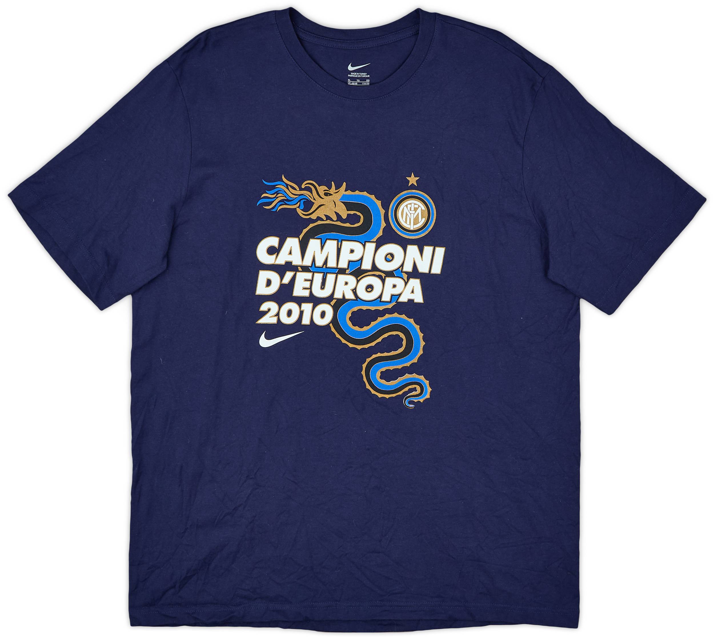 2010-11 Inter Milan 'Campioni D'Europa 2010' Nike Graphic Tee - 8/10 - (XL)