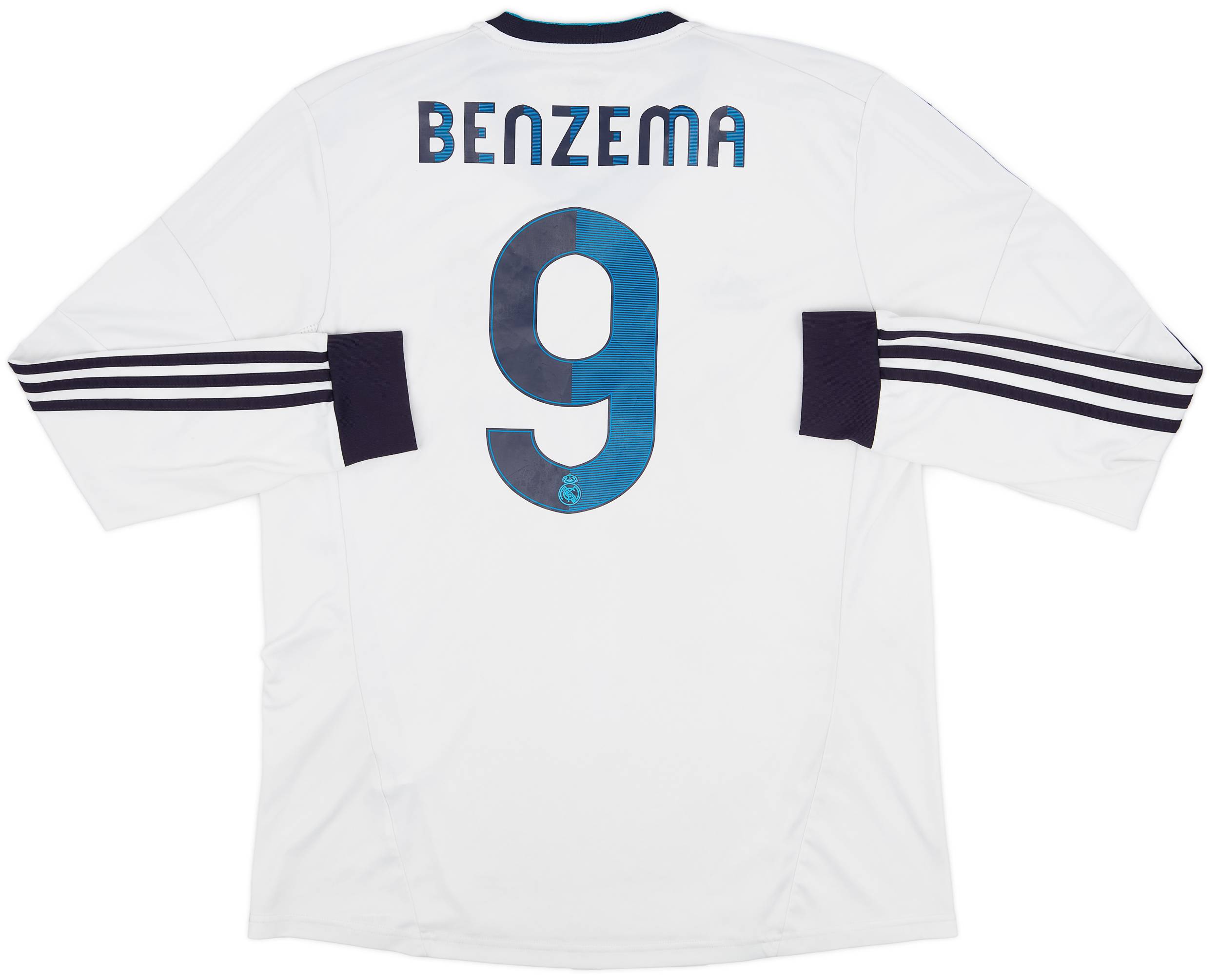 2012-13 Real Madrid Home L/S Shirt Benzema #9 - 5/10 - (XL)