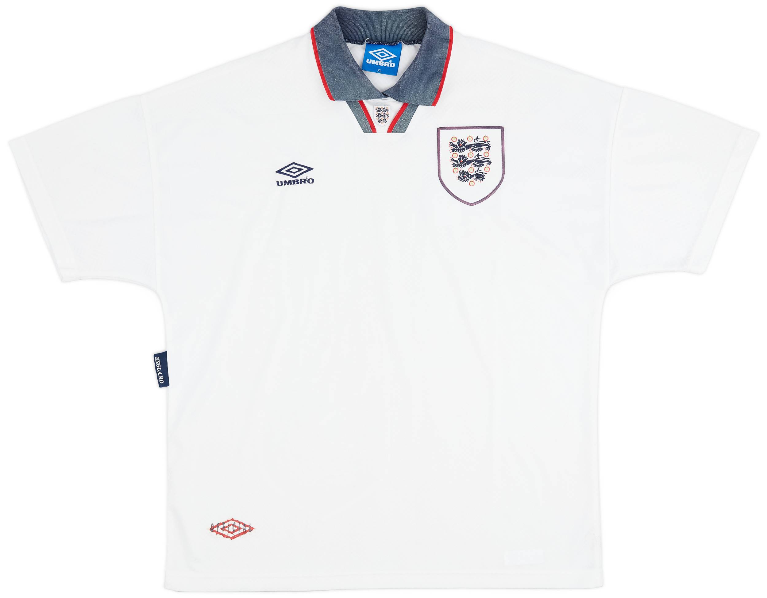1993-95 England Home Shirt - 7/10 - (XL)