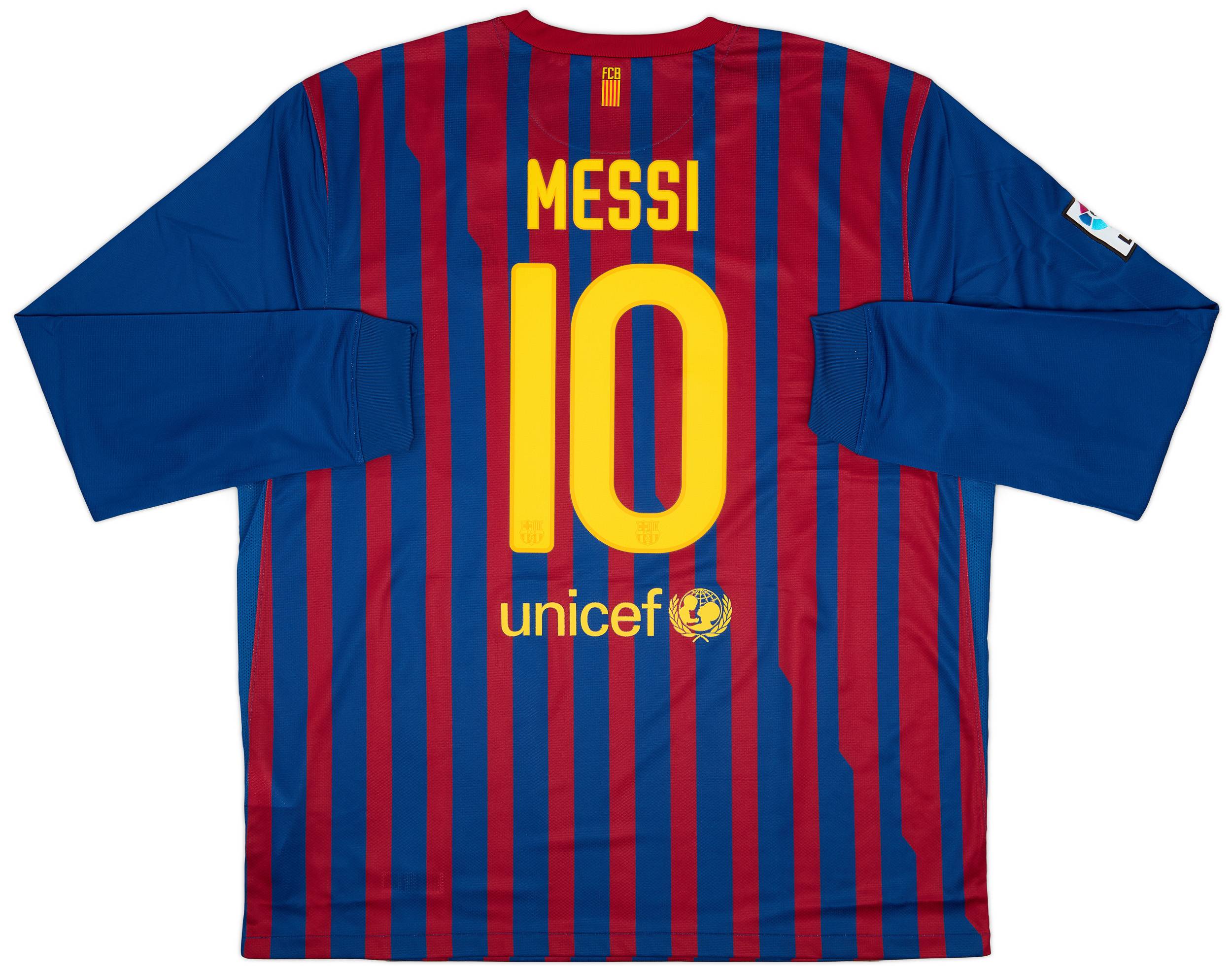 2011-12 Barcelona Home L/S Shirt Messi #10 (XXL)