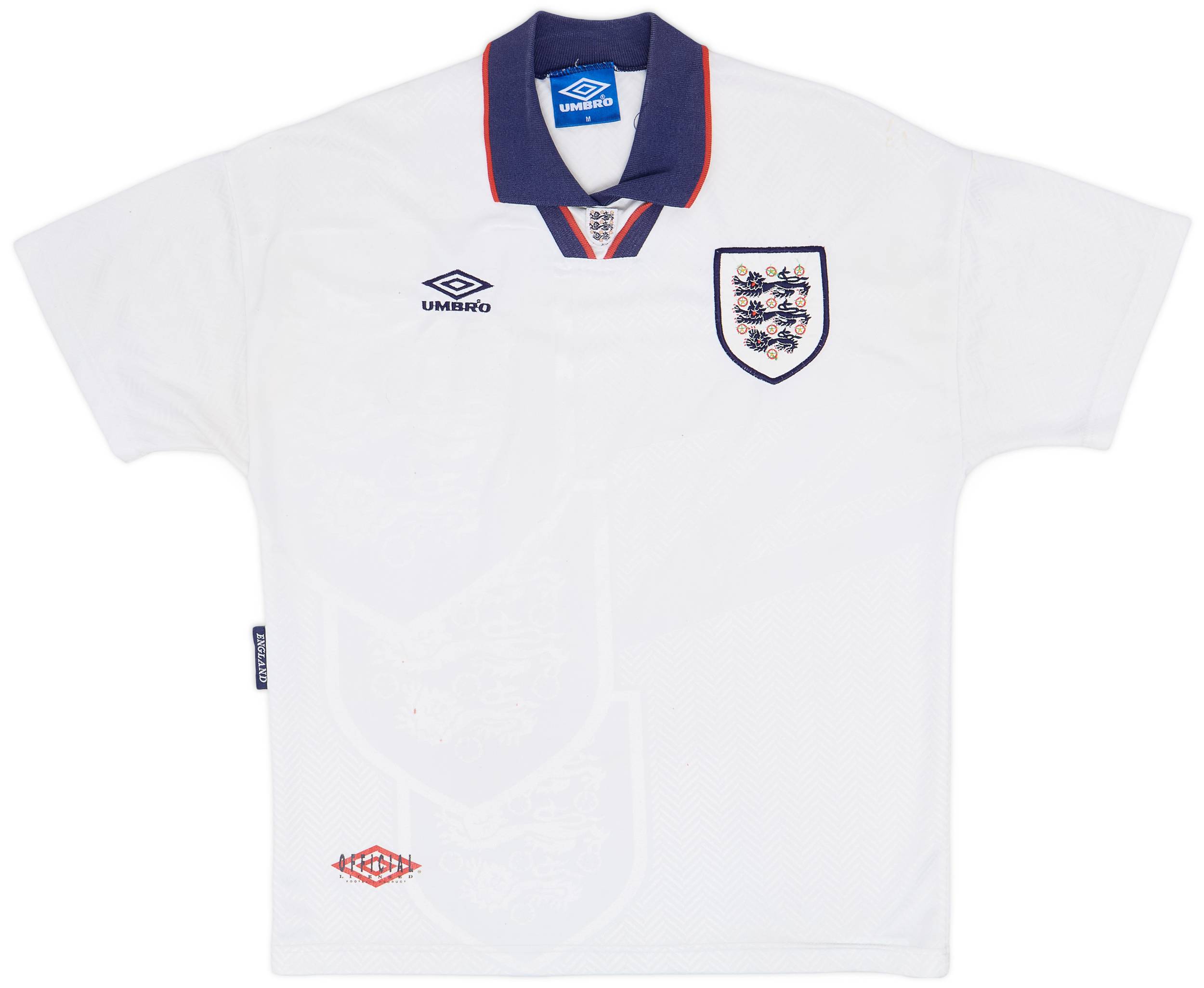1993-95 England Home Shirt - 6/10 - (M)
