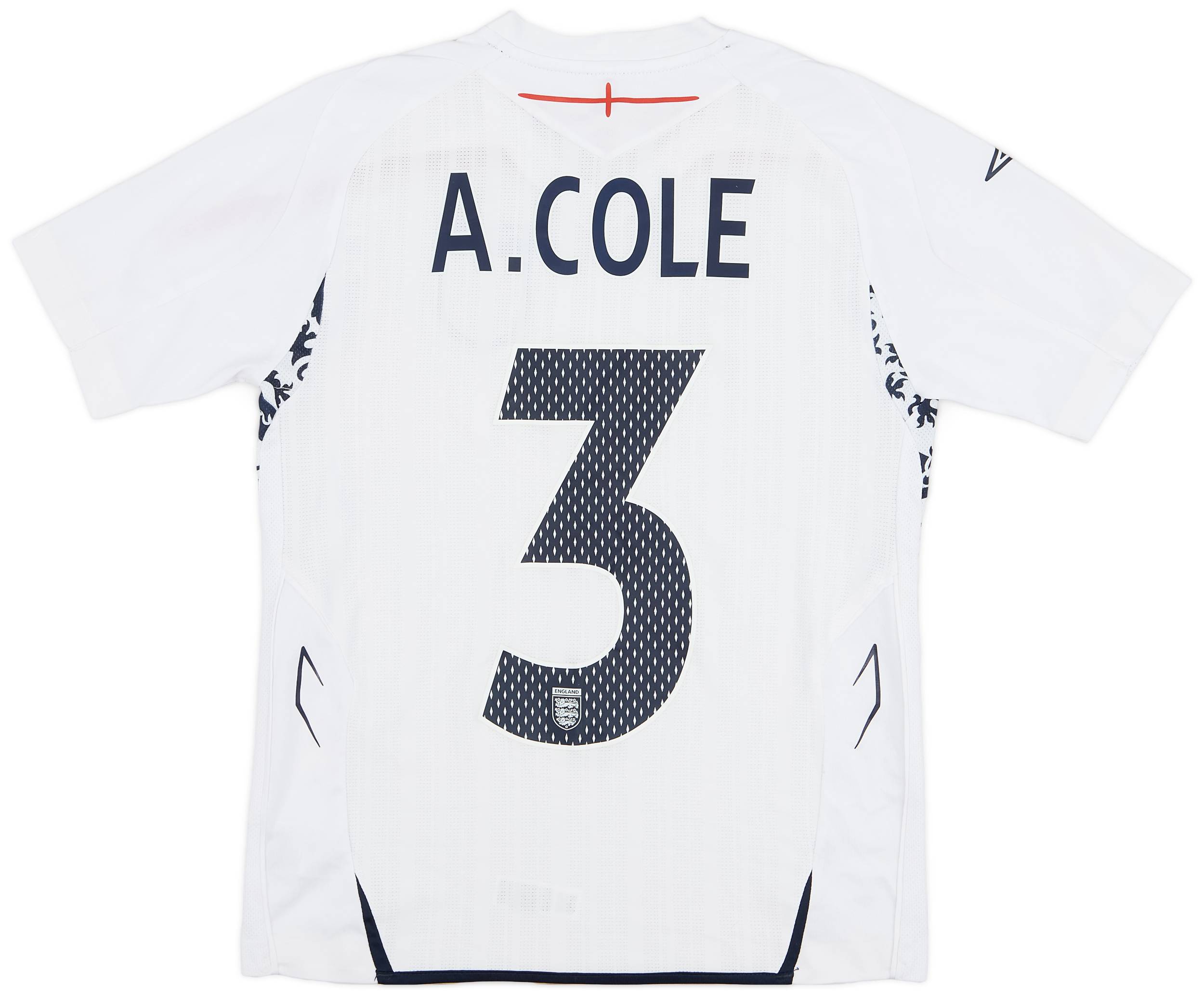 2005-07 England Home Shirt A.Cole #3 - 8/10 - (M.Boys)