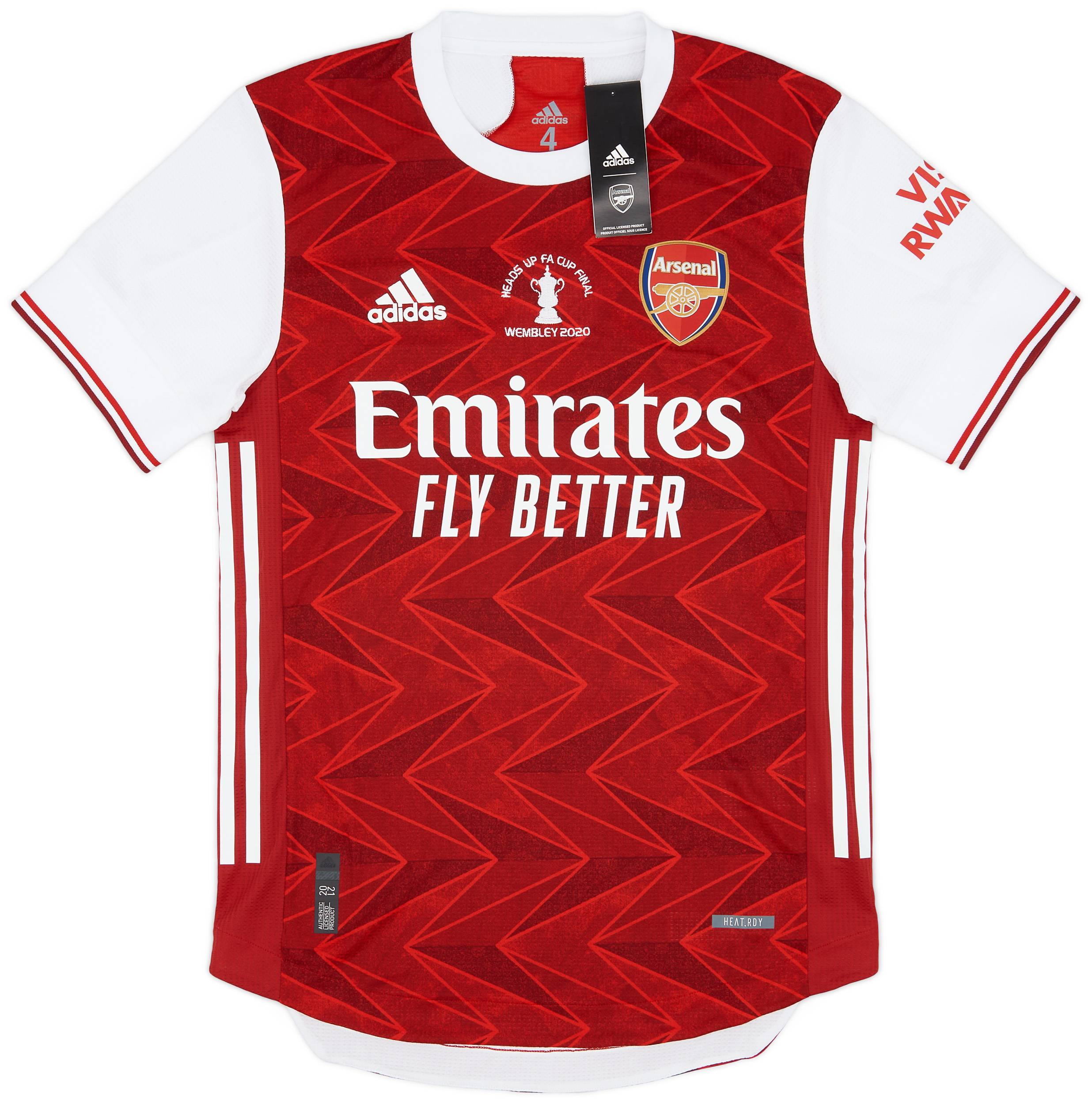 2020 Arsenal Player Issue FA Cup Final Home Shirt