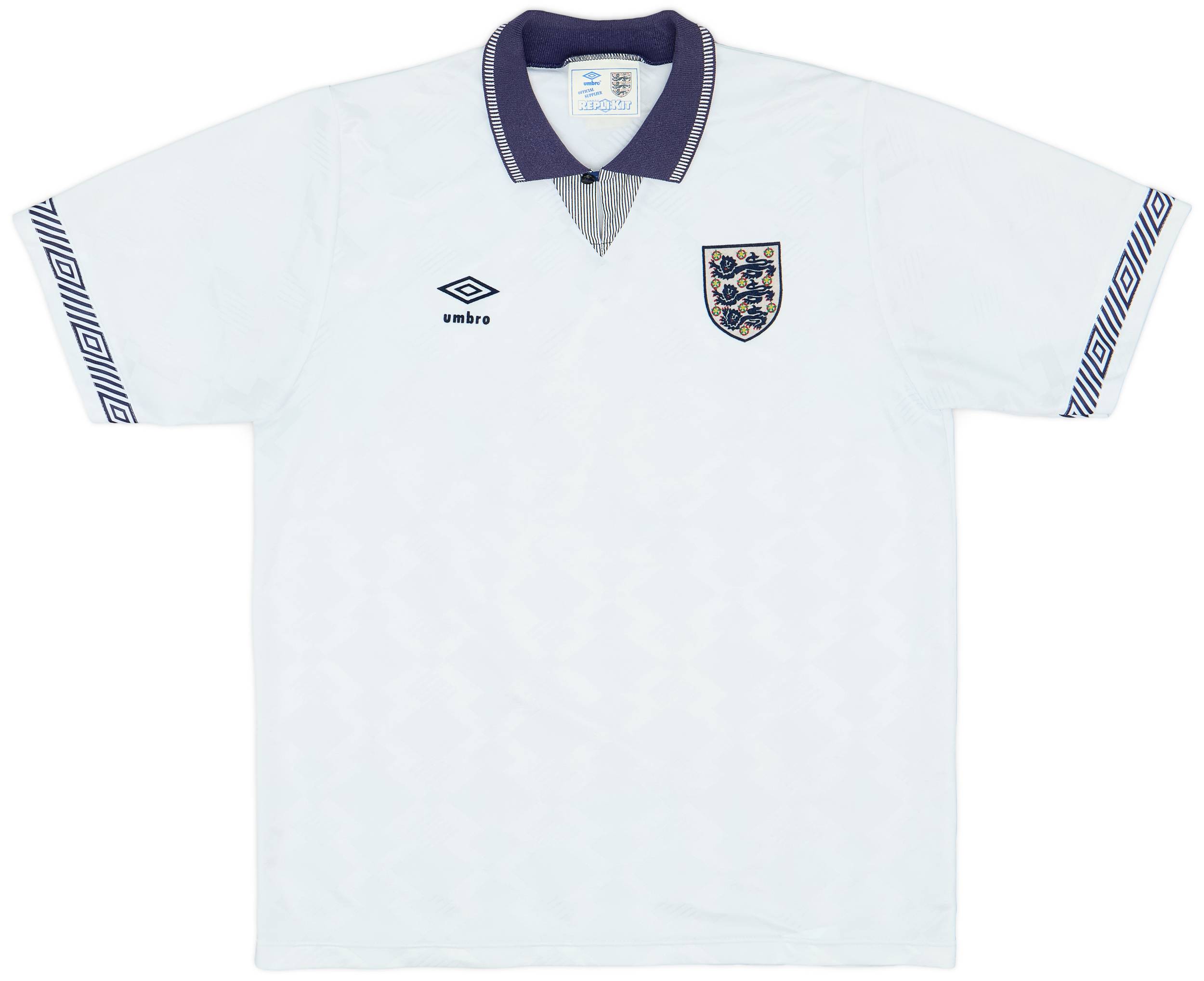1990-92 England Home Shirt - 9/10 - (L)