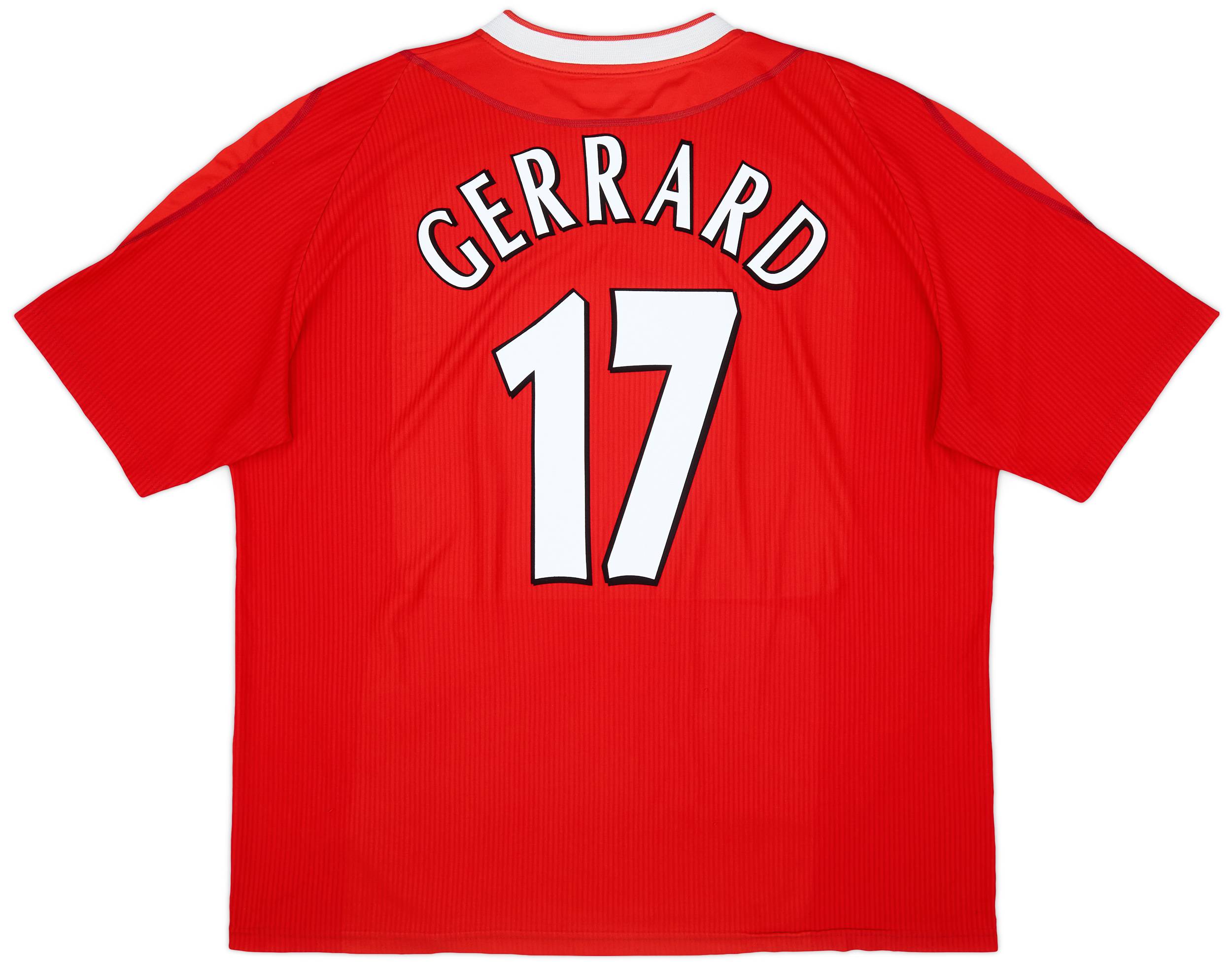 2002-04 Liverpool Home Shirt Gerrard #17 - 6/10 - (XXL)