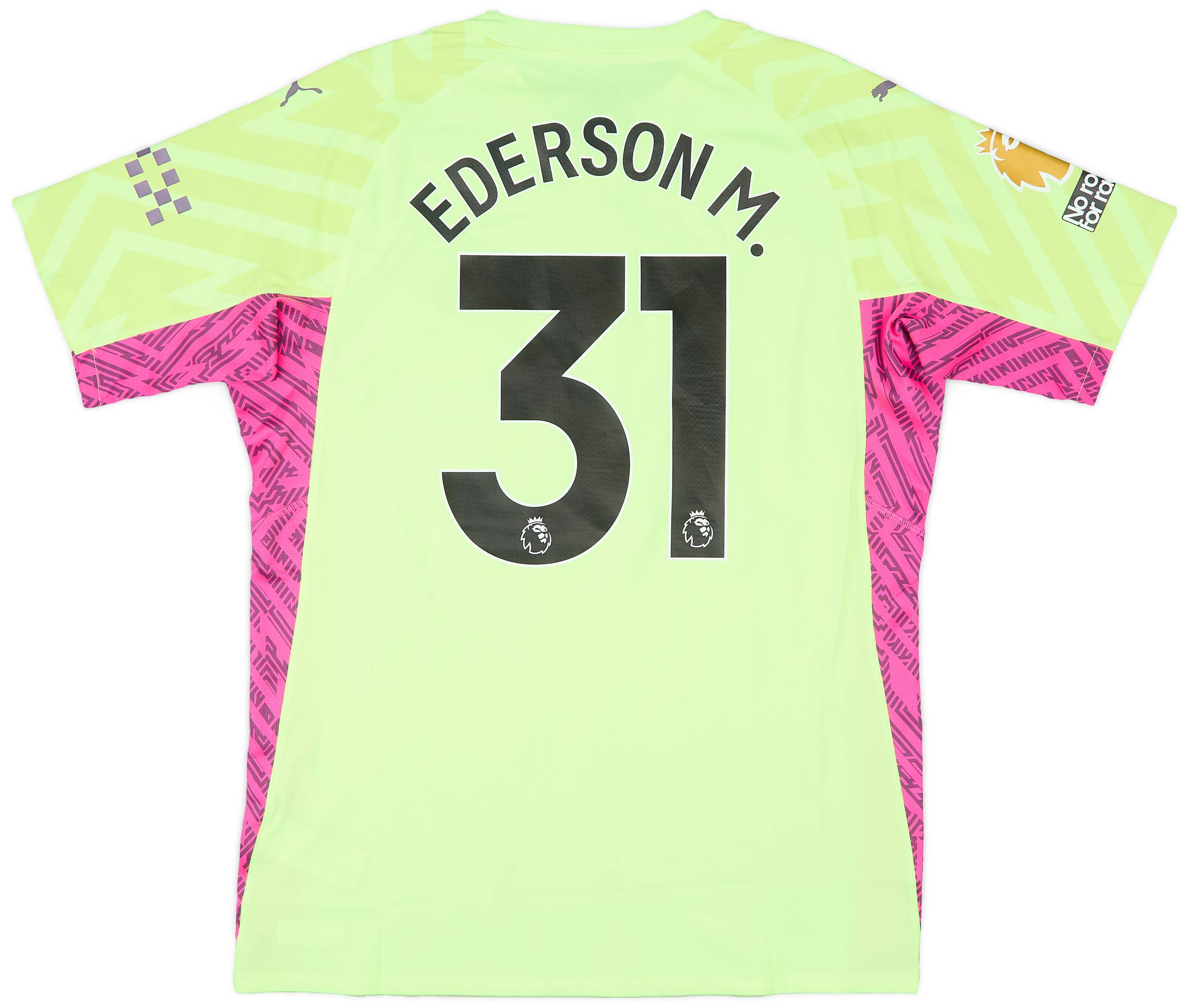 2023-24 Manchester City Match Issue GK Shirt Ederson M. #31
