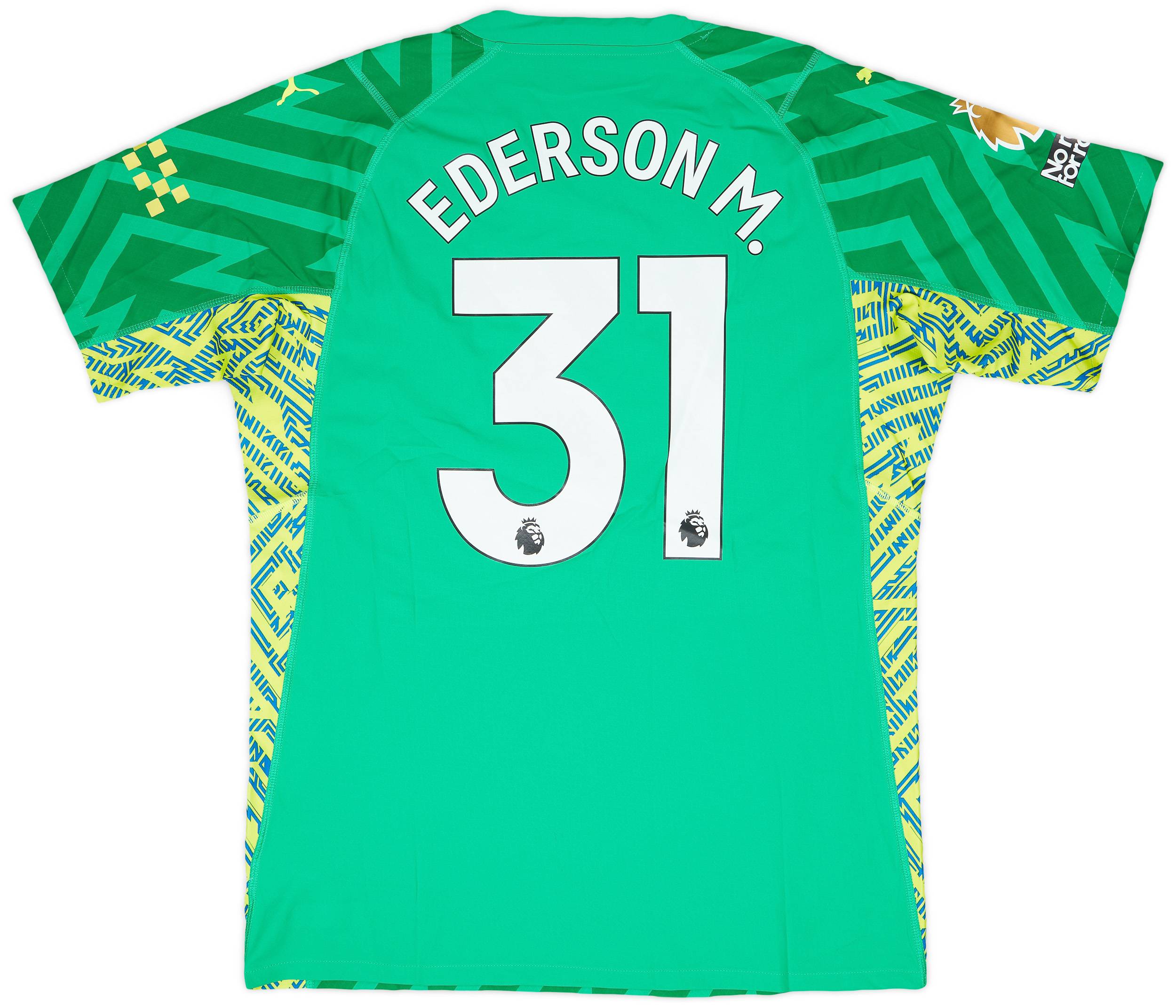 2023-24 Manchester City Match Issue GK Shirt Ederson M. #31