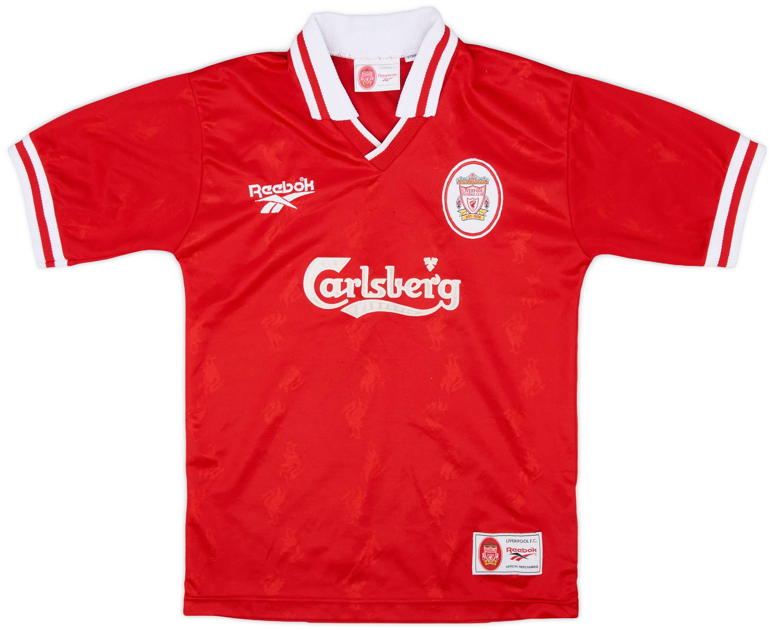 1996-98 Liverpool Home Shirt - 8/10 - (Y)