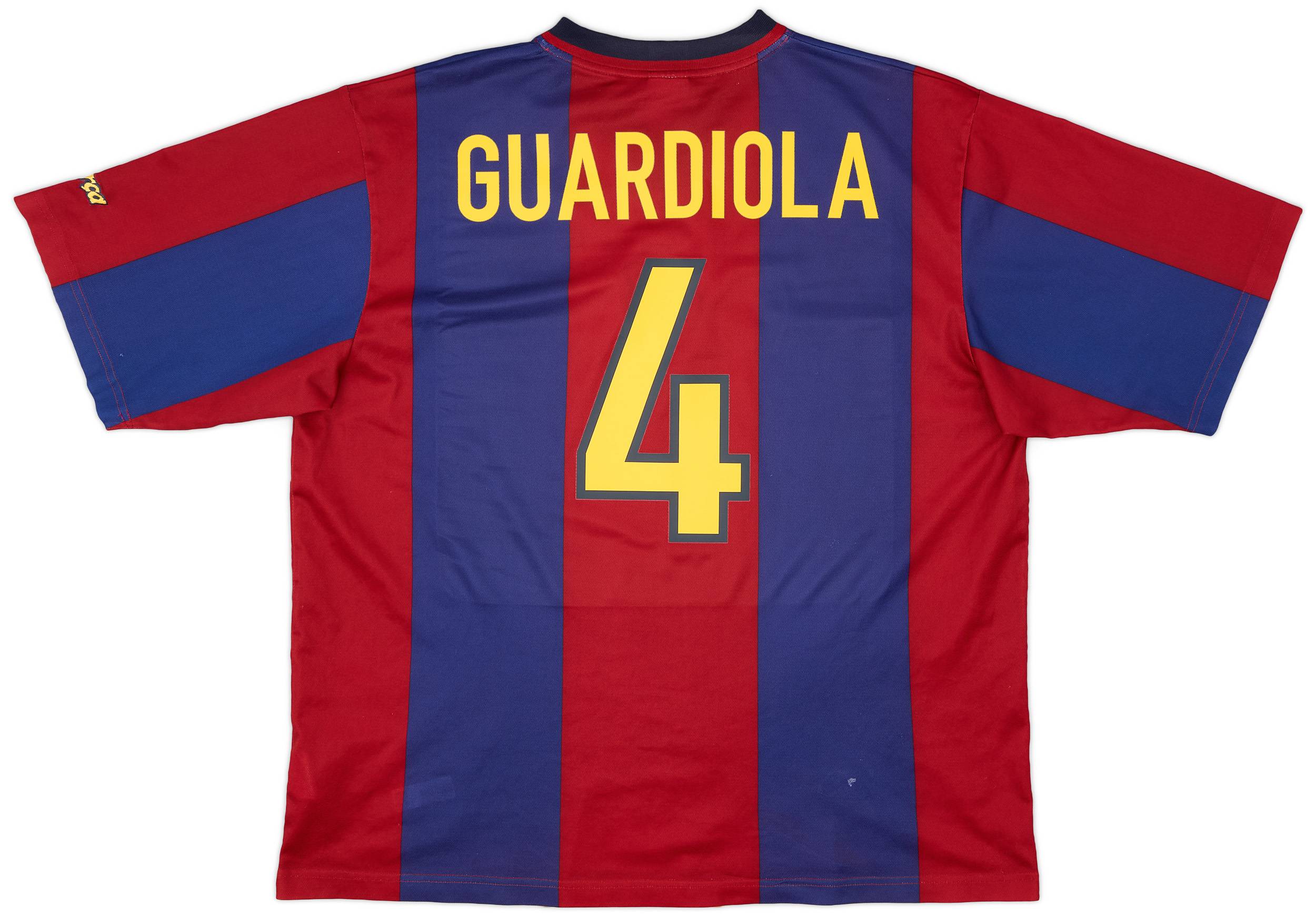1998-00 Barcelona Basic Home Shirt Guardiola #4 - 6/10 - (XXL)