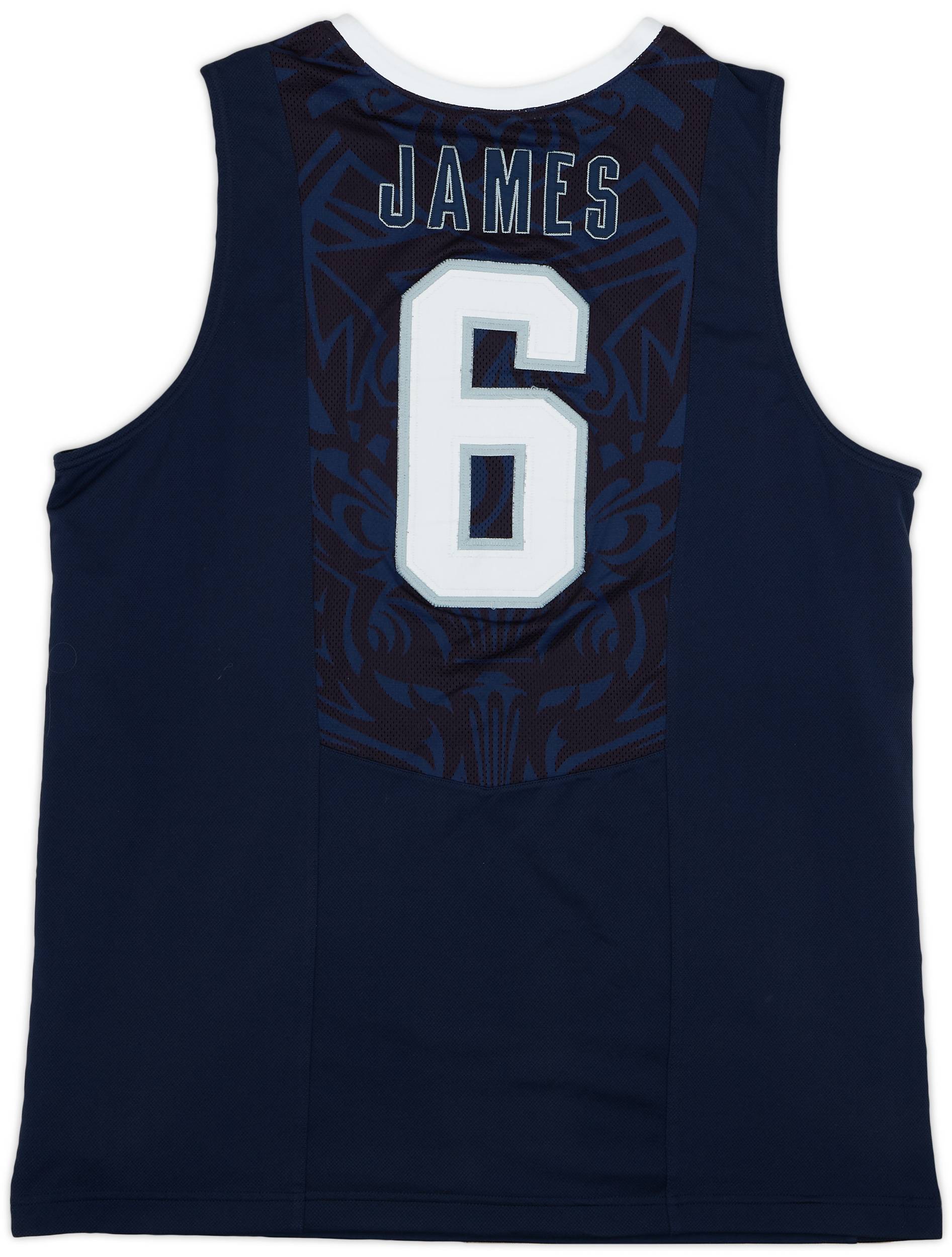 2010 USA James #6 Nike Authentic Away Jersey - 6/10 - (XL)