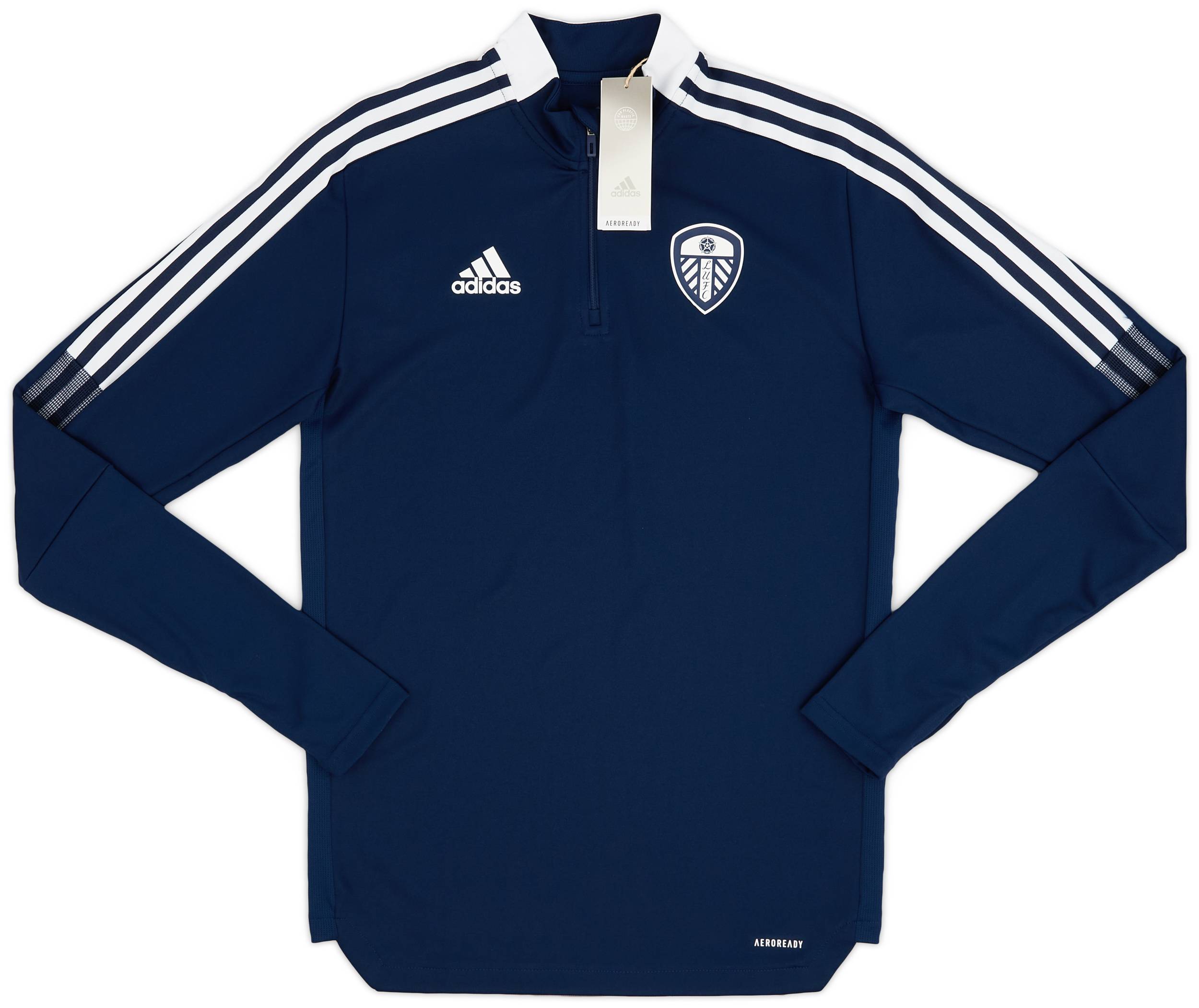 2021-22 Leeds United adidas 1/4 Zip Training Top (S)