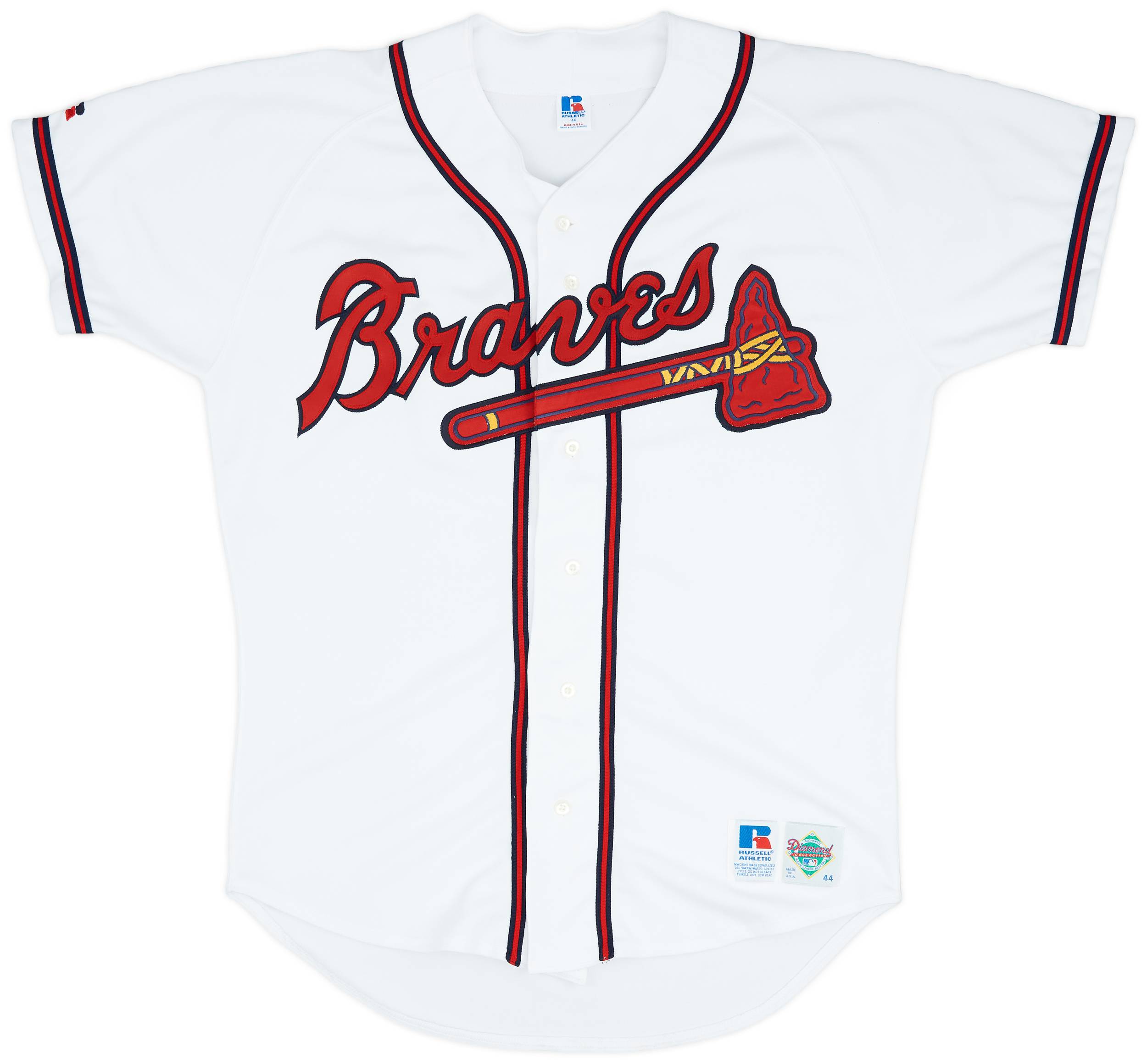 1993-99 Atlanta Braves Authentic Russell Athletic Home Jersey (Excellent) L