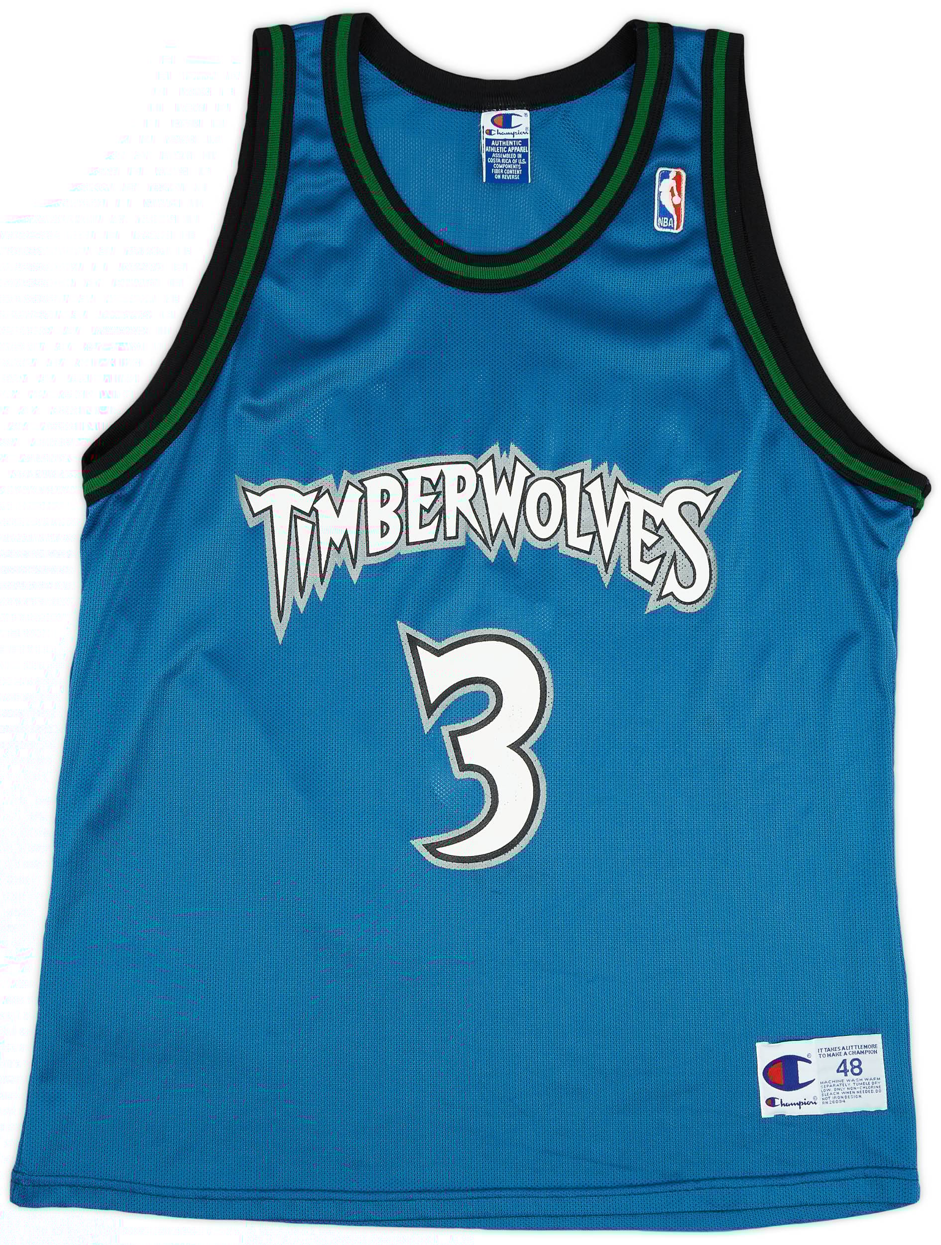 1996-99 Minnesota Timberwolves Marbury #3 Champion Away Jersey ...