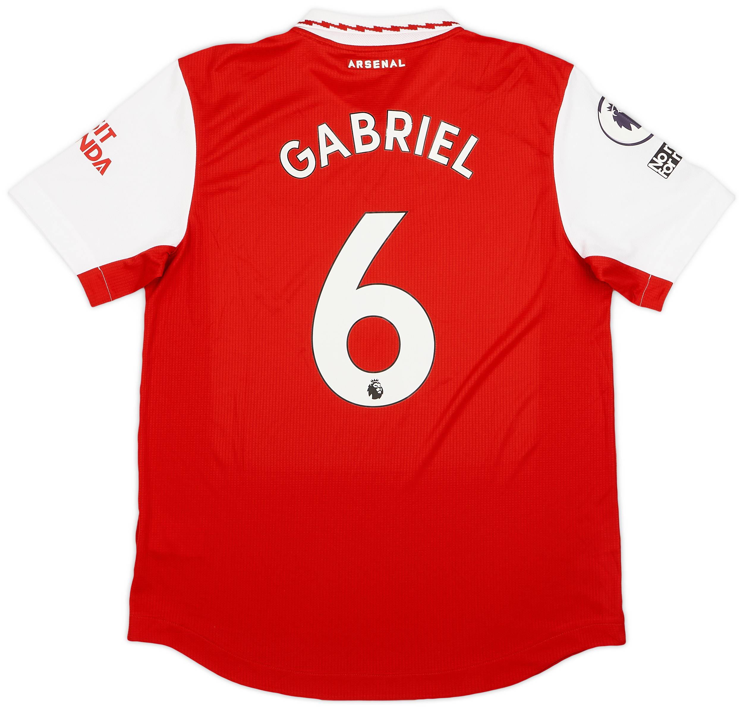 2022-23 Arsenal Match Issue Home Shirt Gabriel #6