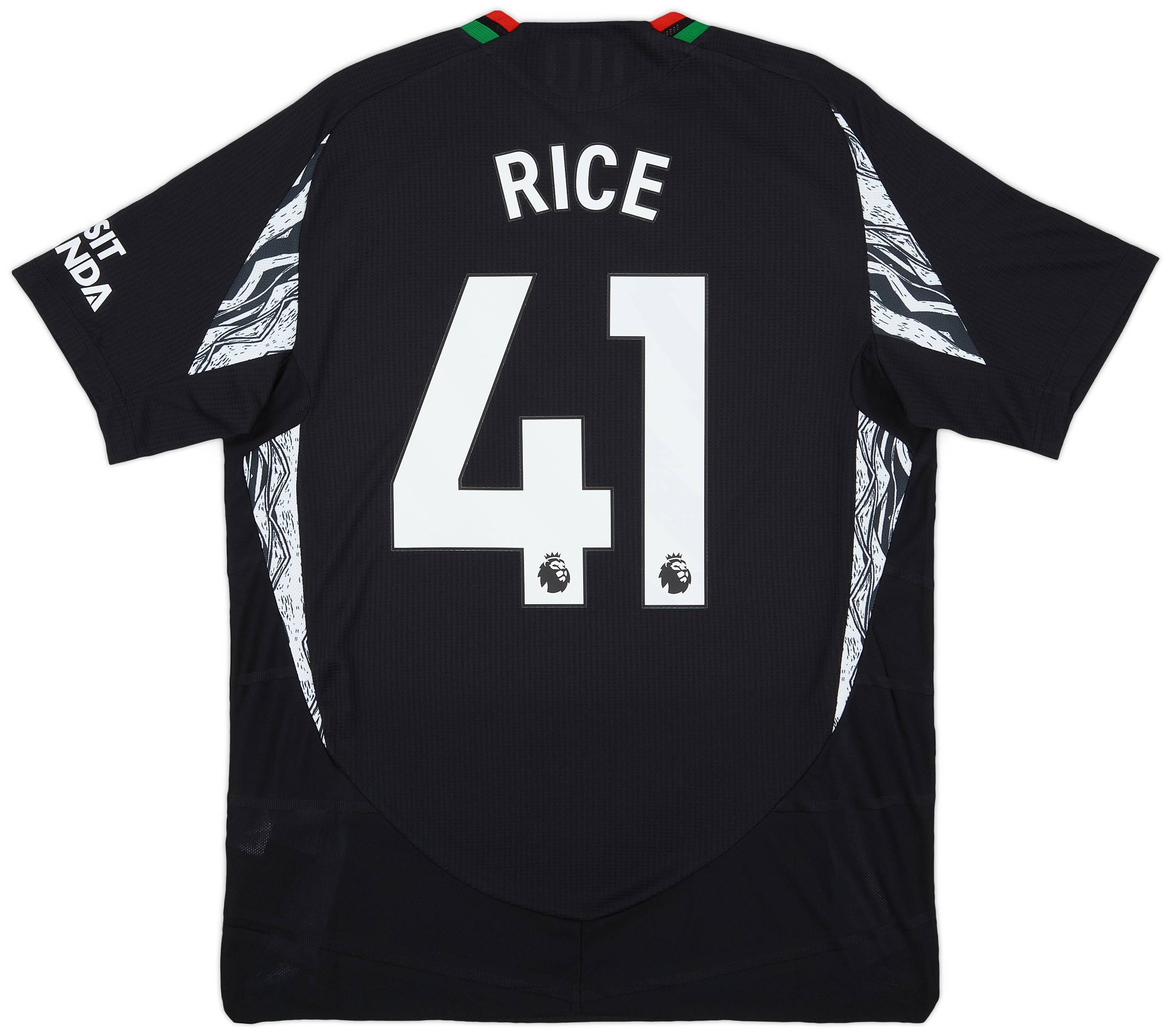 2024-25 Arsenal Authentic Away Shirt Rice #41