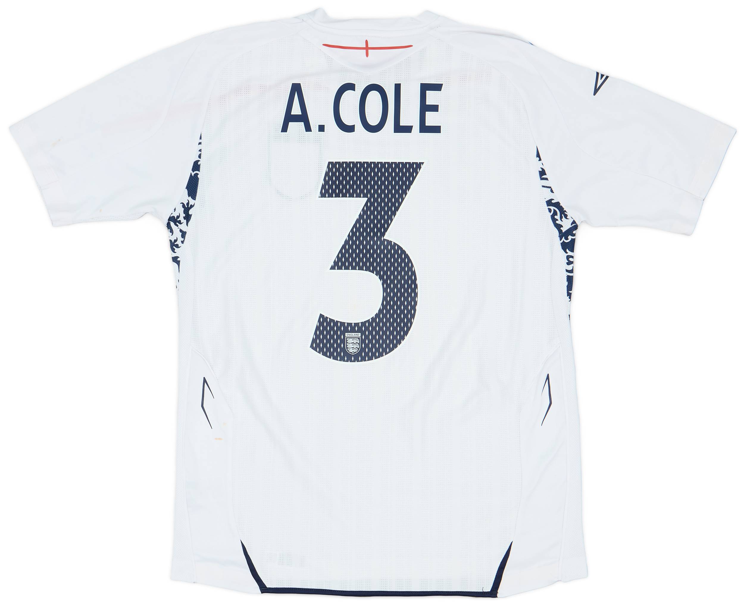 2007-09 England Home Shirt A.Cole #3 - 7/10 - (M)