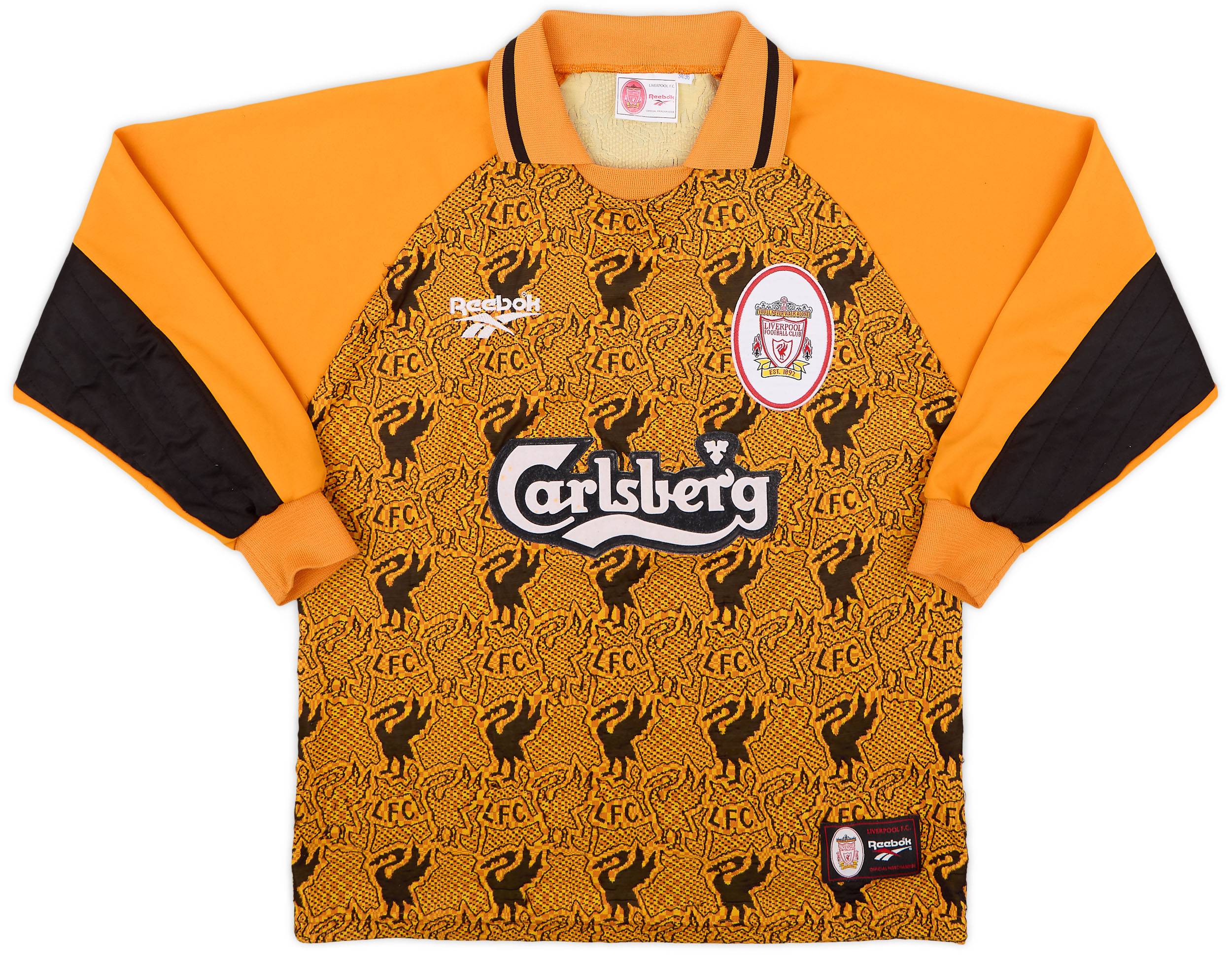1996-97 Liverpool GK Shirt - 8/10 - (S)