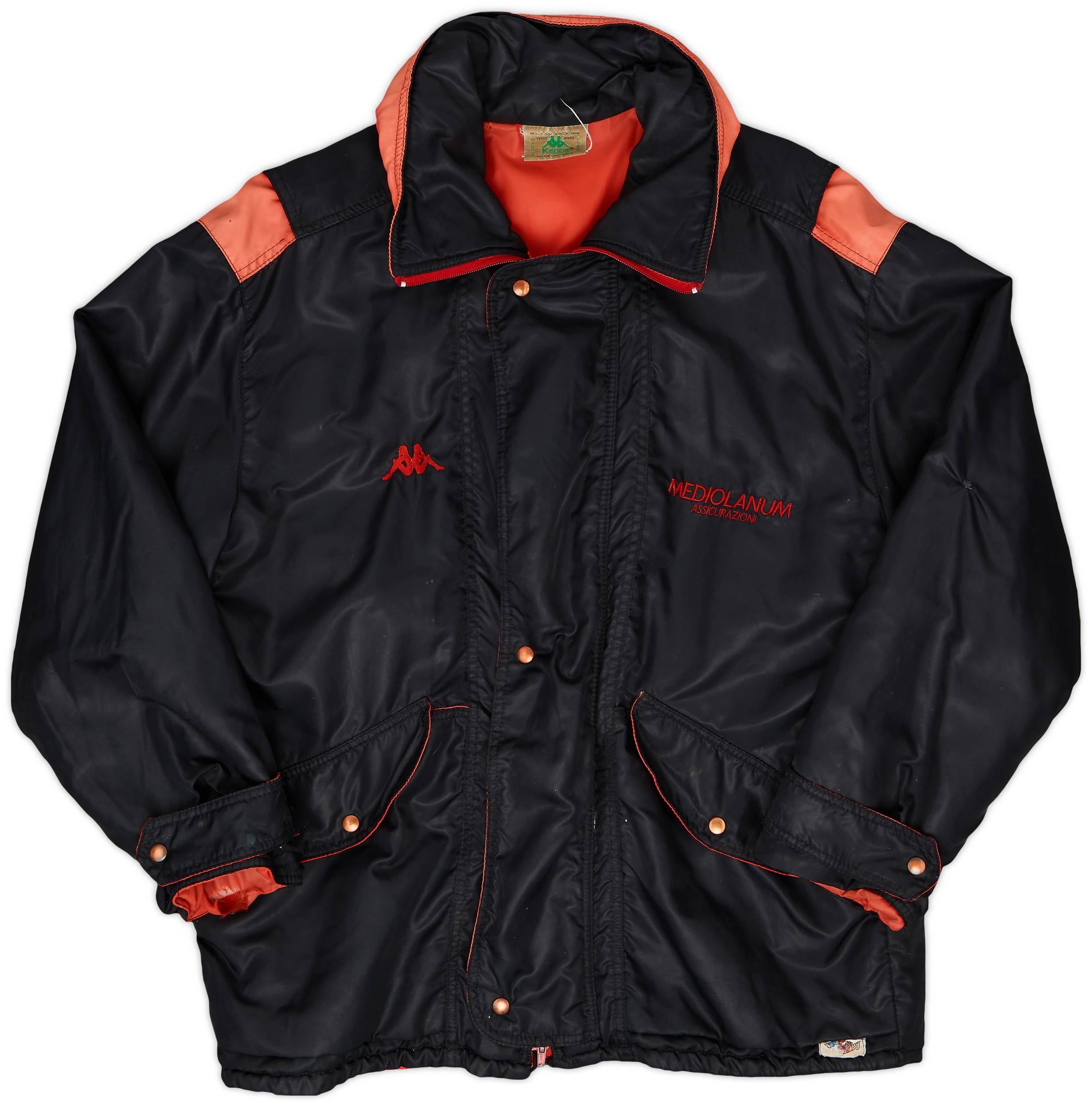 1988-90 AC Milan Kappa Padded Bench Coat - 3/10 - (XL)