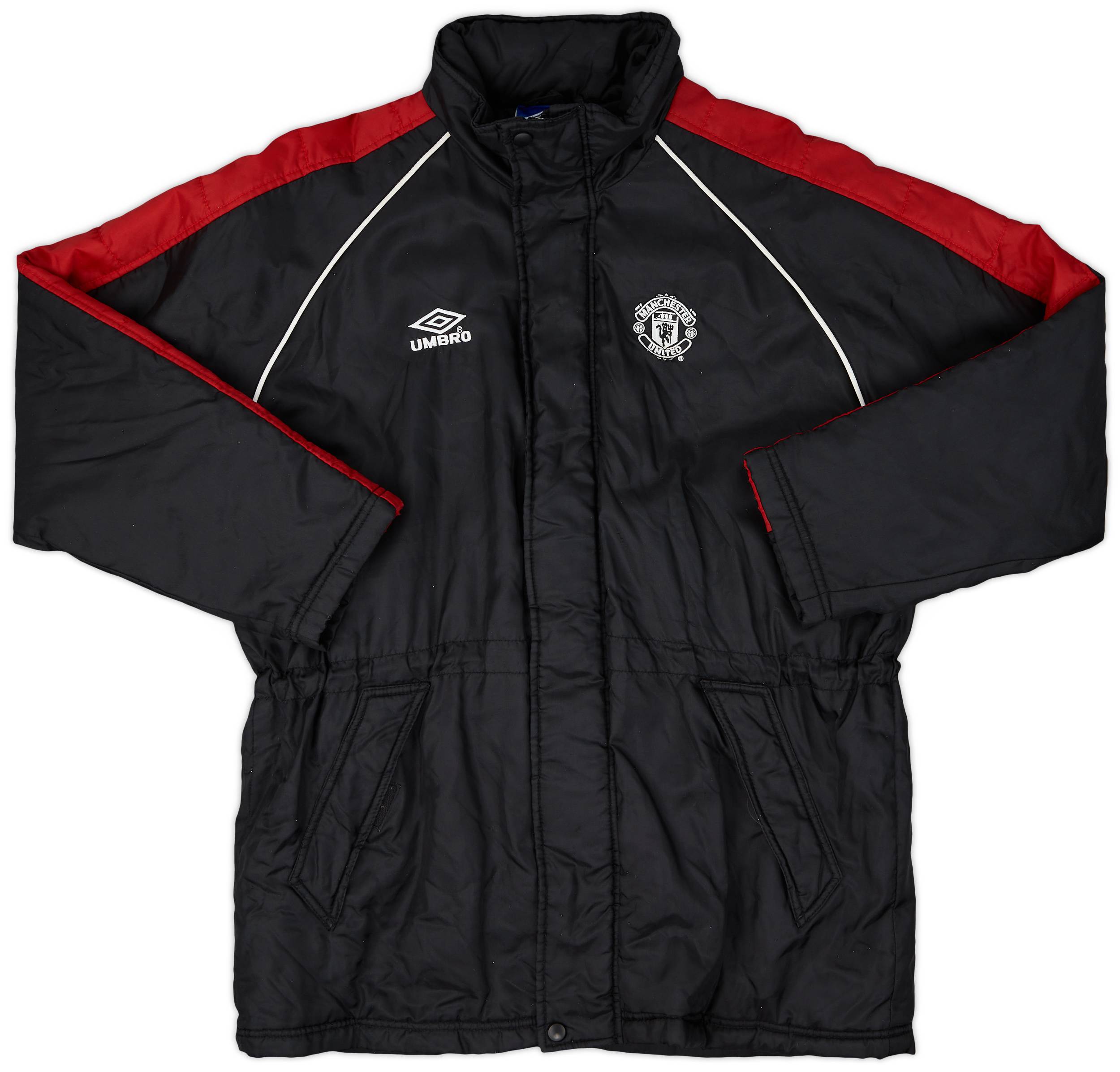 2000-01 Manchester United Umbro Padded Bench Coat - 8/10 - (M)