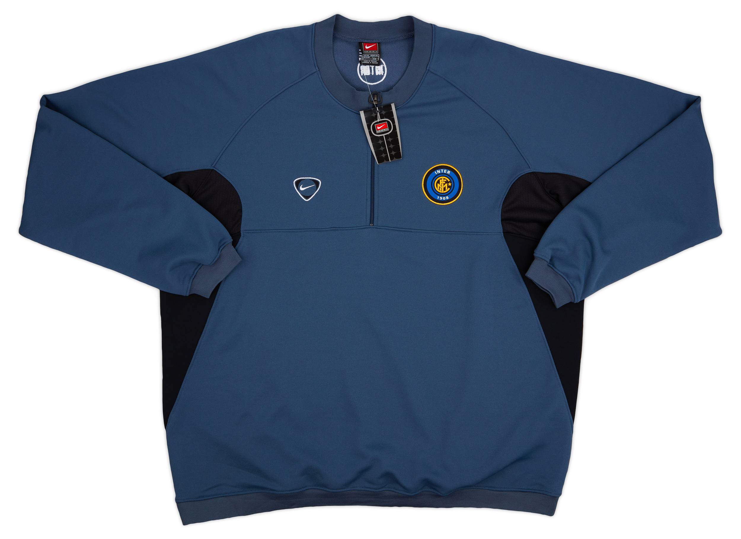 2000-01 Inter Milan Nike 1/4 Zip Training Top - NEW - (XXL)