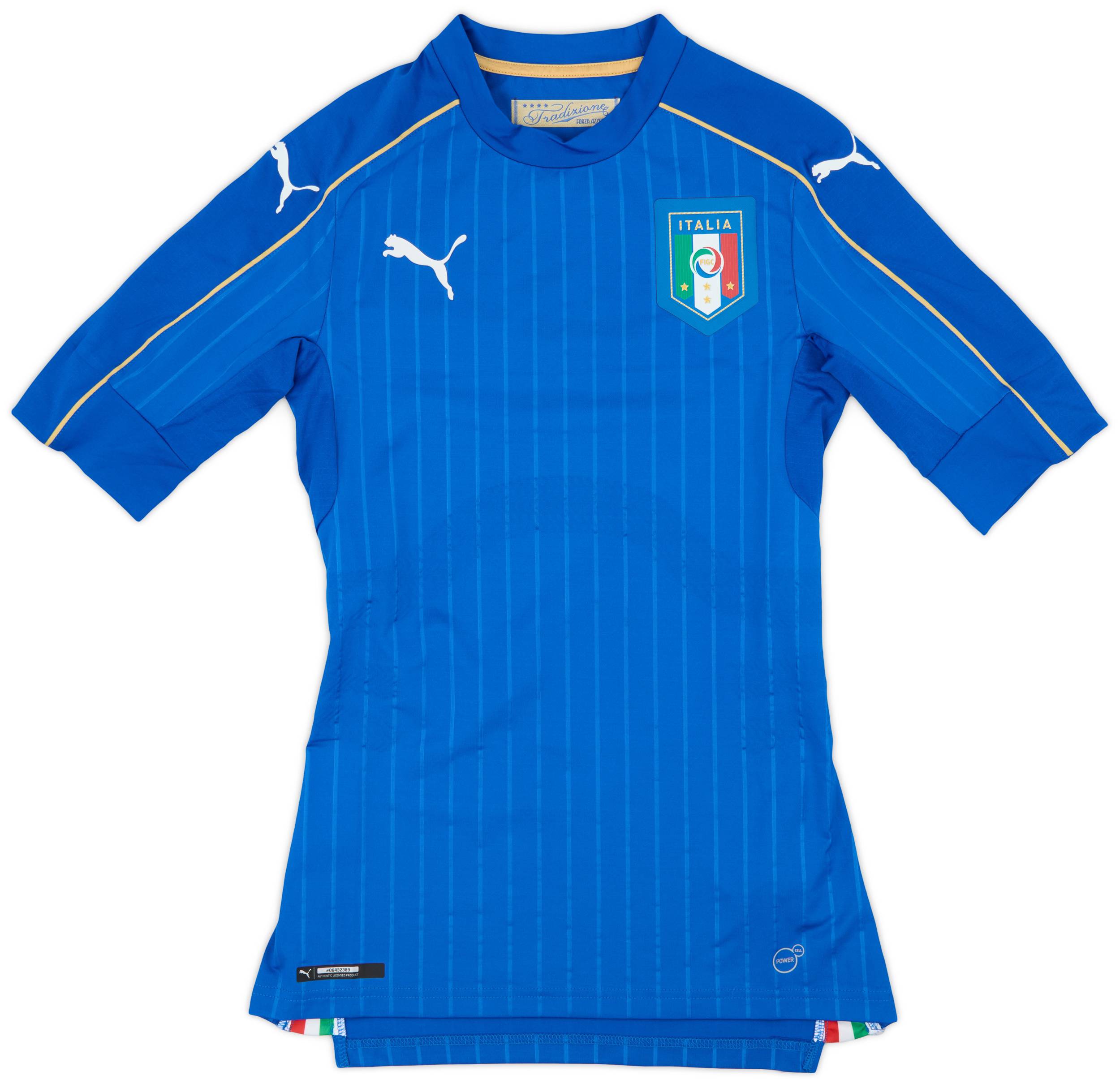 2016-17 Italy Authentic Home Shirt (ACTV Fit) - 9/10 - (S)