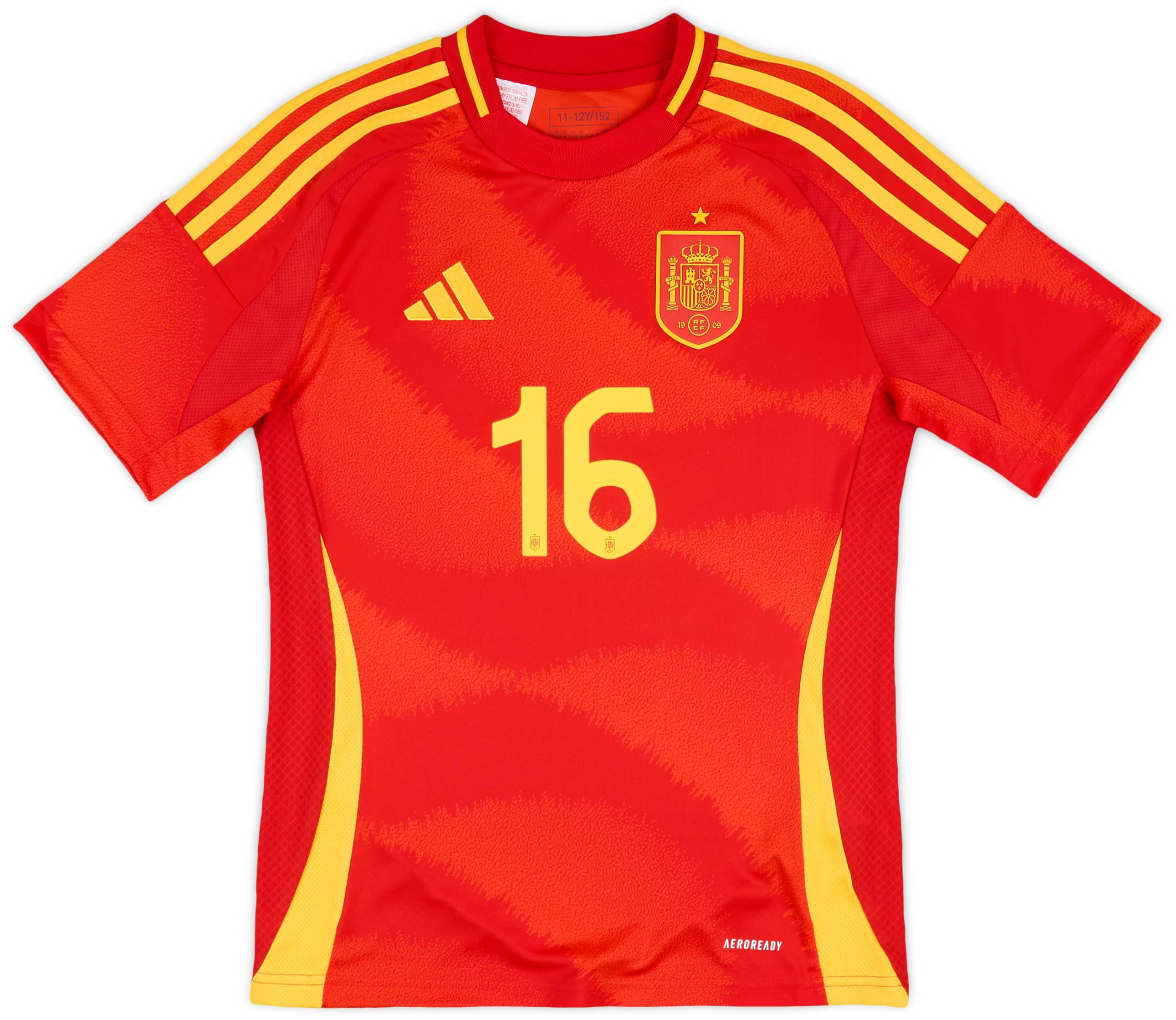 2024-25 Spain Home Shirt Rodrigo #16 (KIDS)