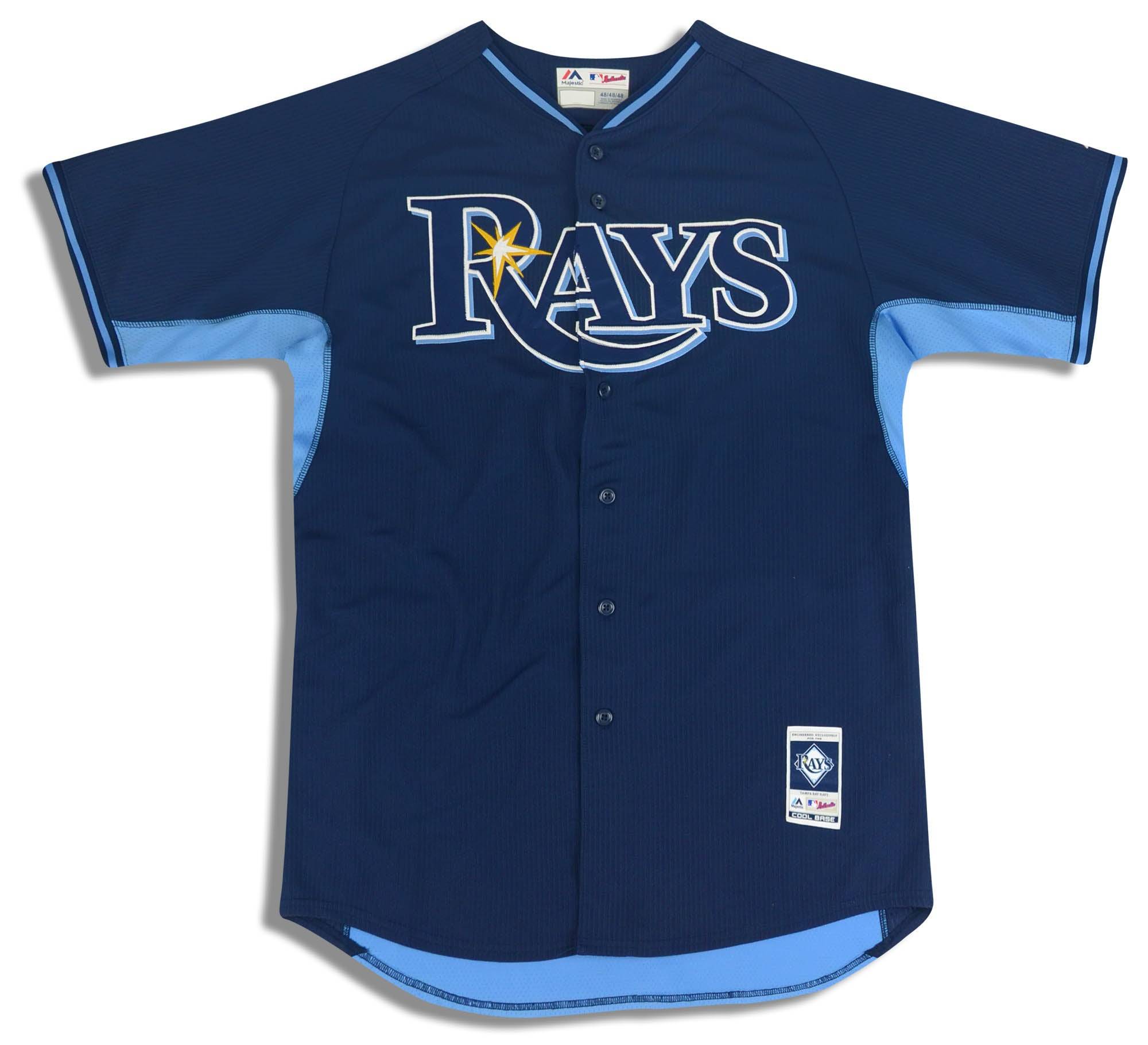 2010s Tampa Bay Rays Majestic Cool Base Jersey (Alternate) XL