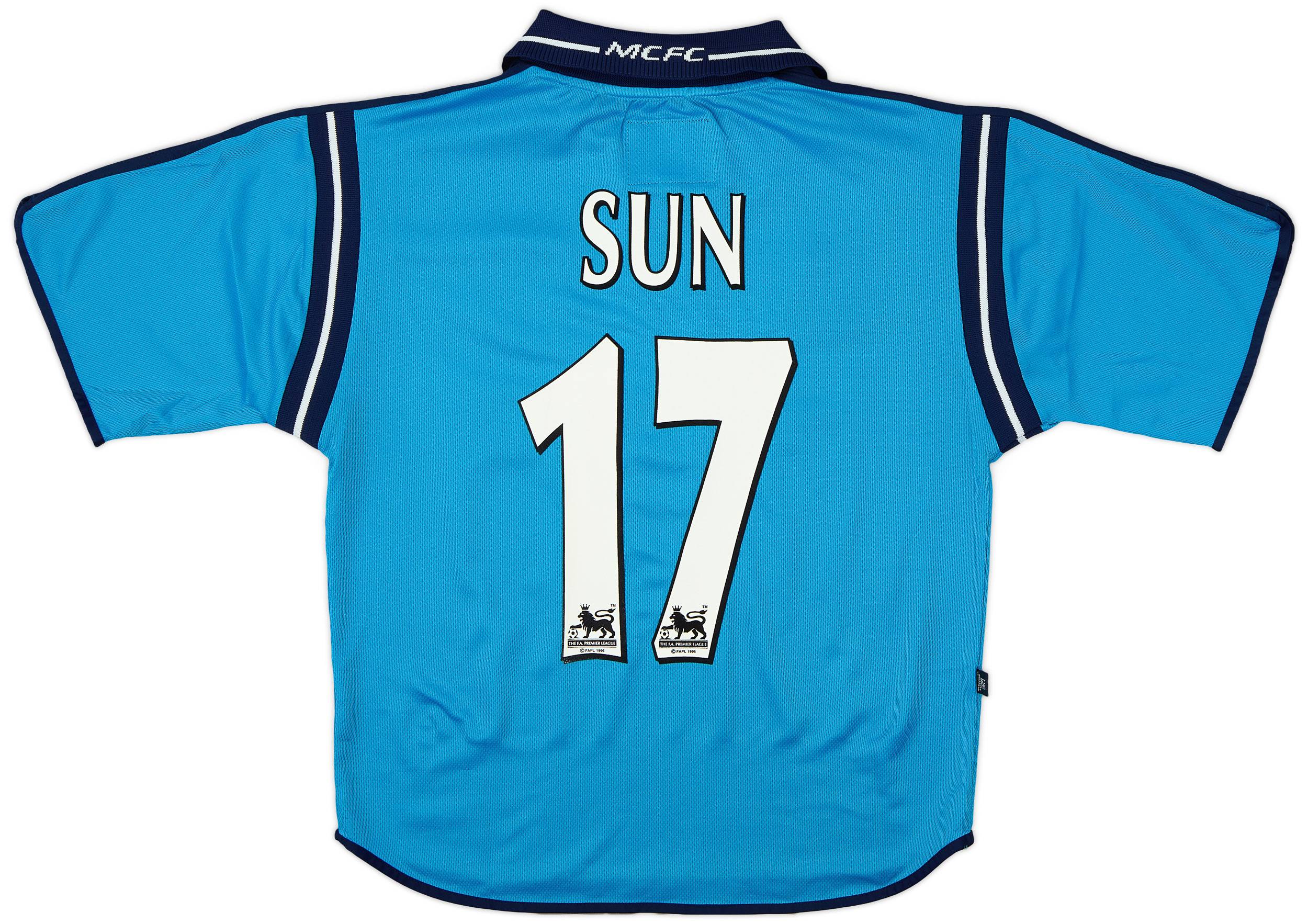 2002-03 Manchester City Home Shirt Sun #17 - 7/10 - (XS)