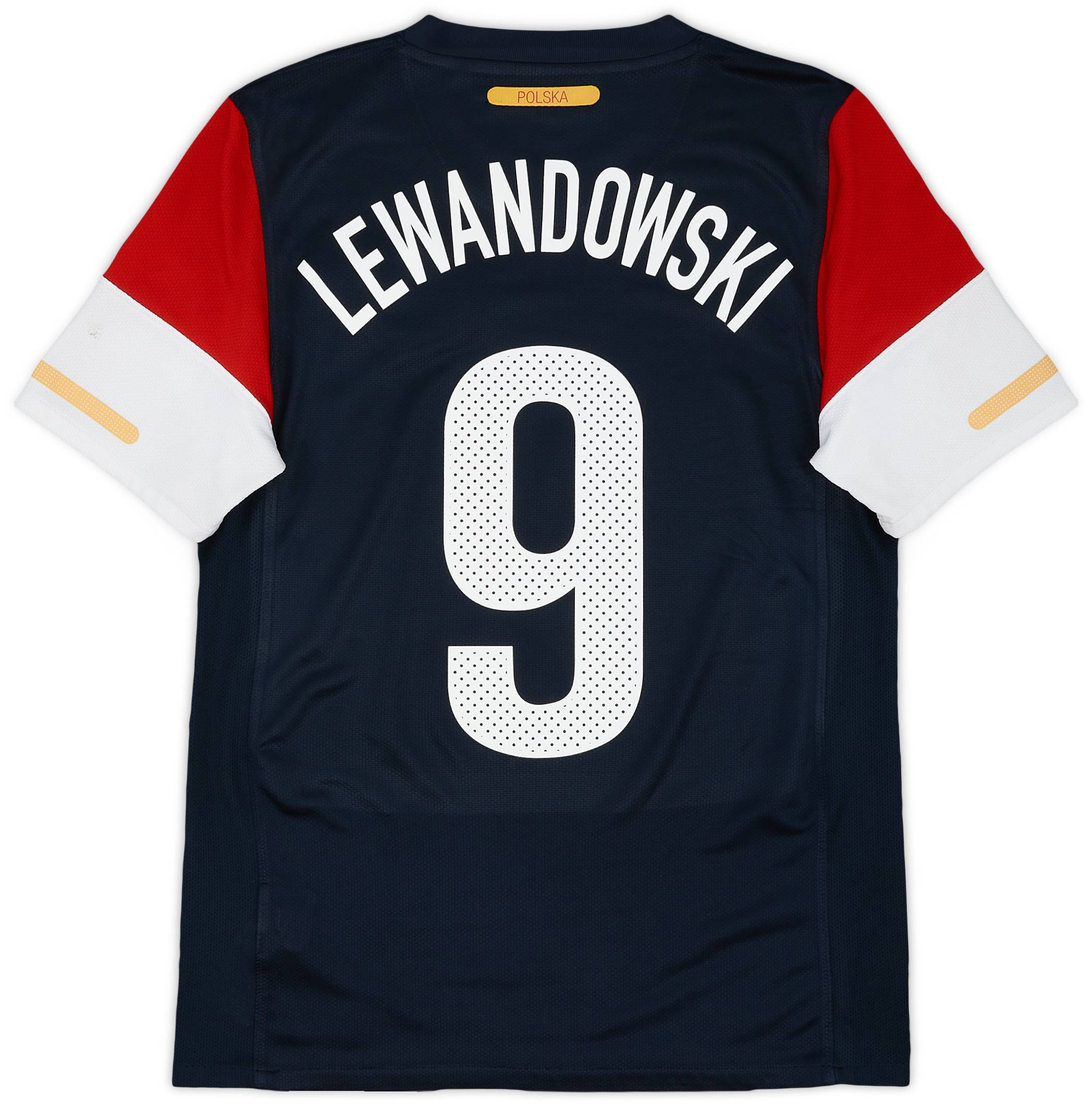 2010-12 Poland Away Shirt Lewandowski #9 - 8/10 - (S)
