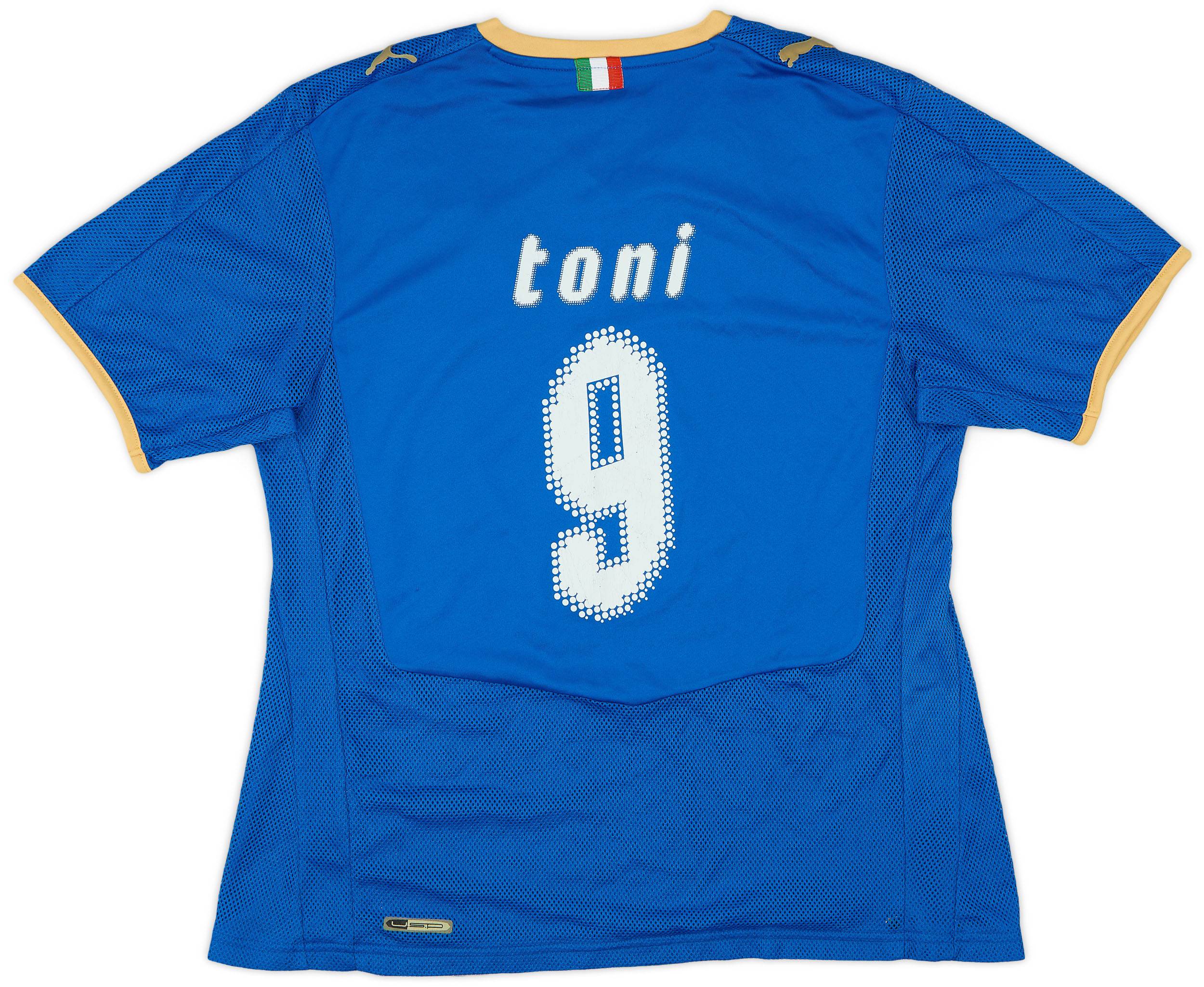 2007-08 Italy Home Shirt Toni #9 - 5/10 - (XL.Boys)