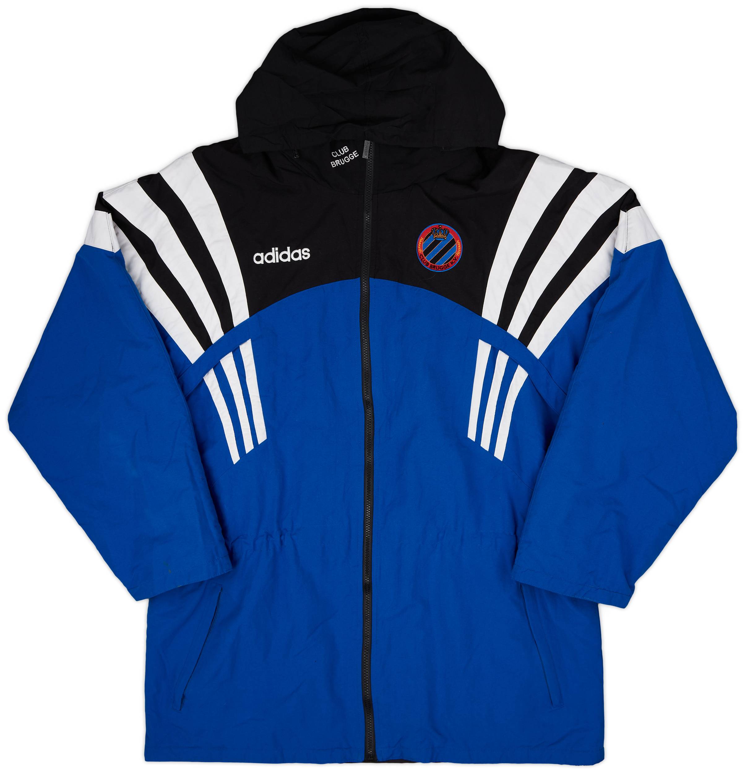 1996-97 Club Brugge adidas Padded Bench Coat - 6/10 - (L/XL)