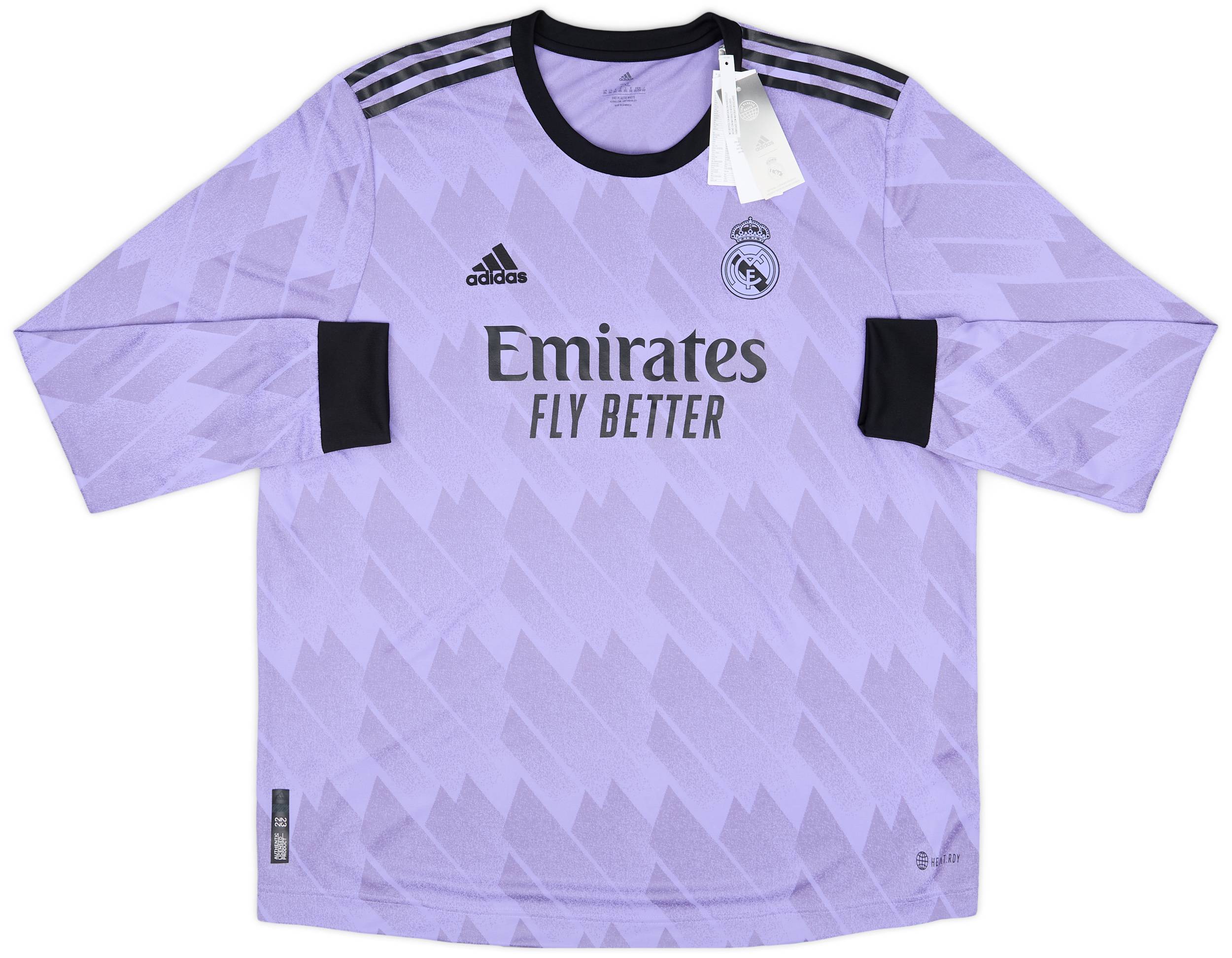 2022-23 Real Madrid Authentic Away L/S Shirt (S)