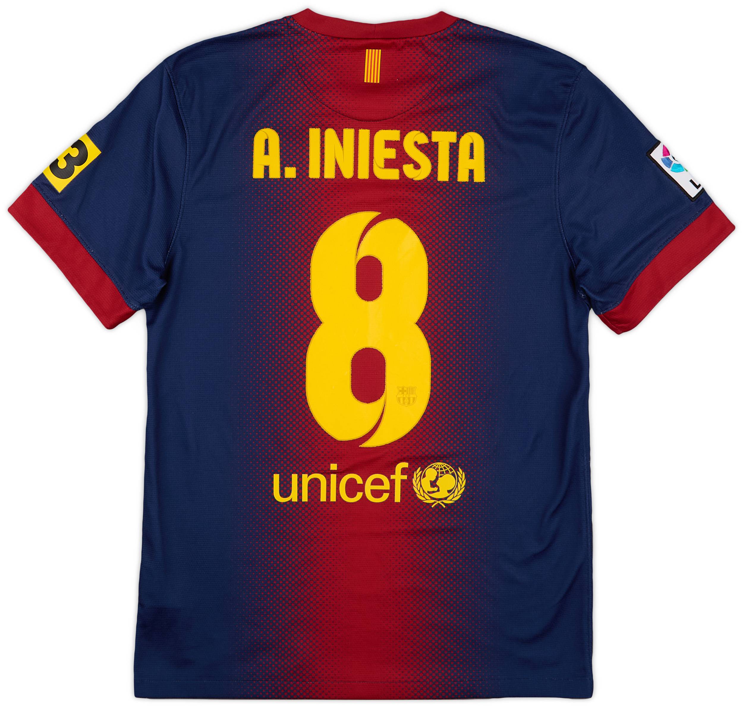 2012-13 Barcelona Home Shirt A. Iniesta #8 - 6/10 - (S)
