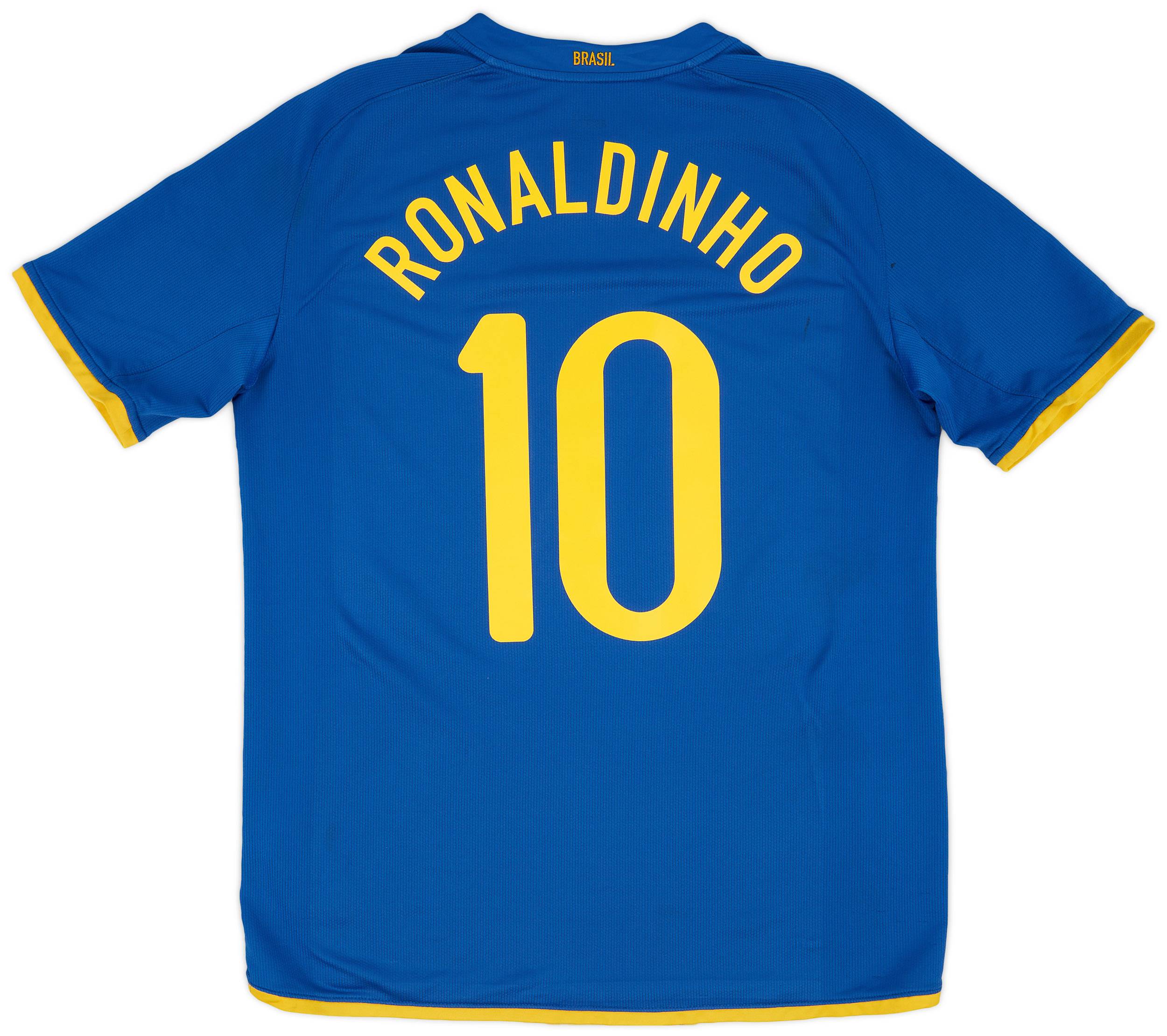2008-10 Brazil Away Shirt Ronaldinho #10 - 7/10 - (L)